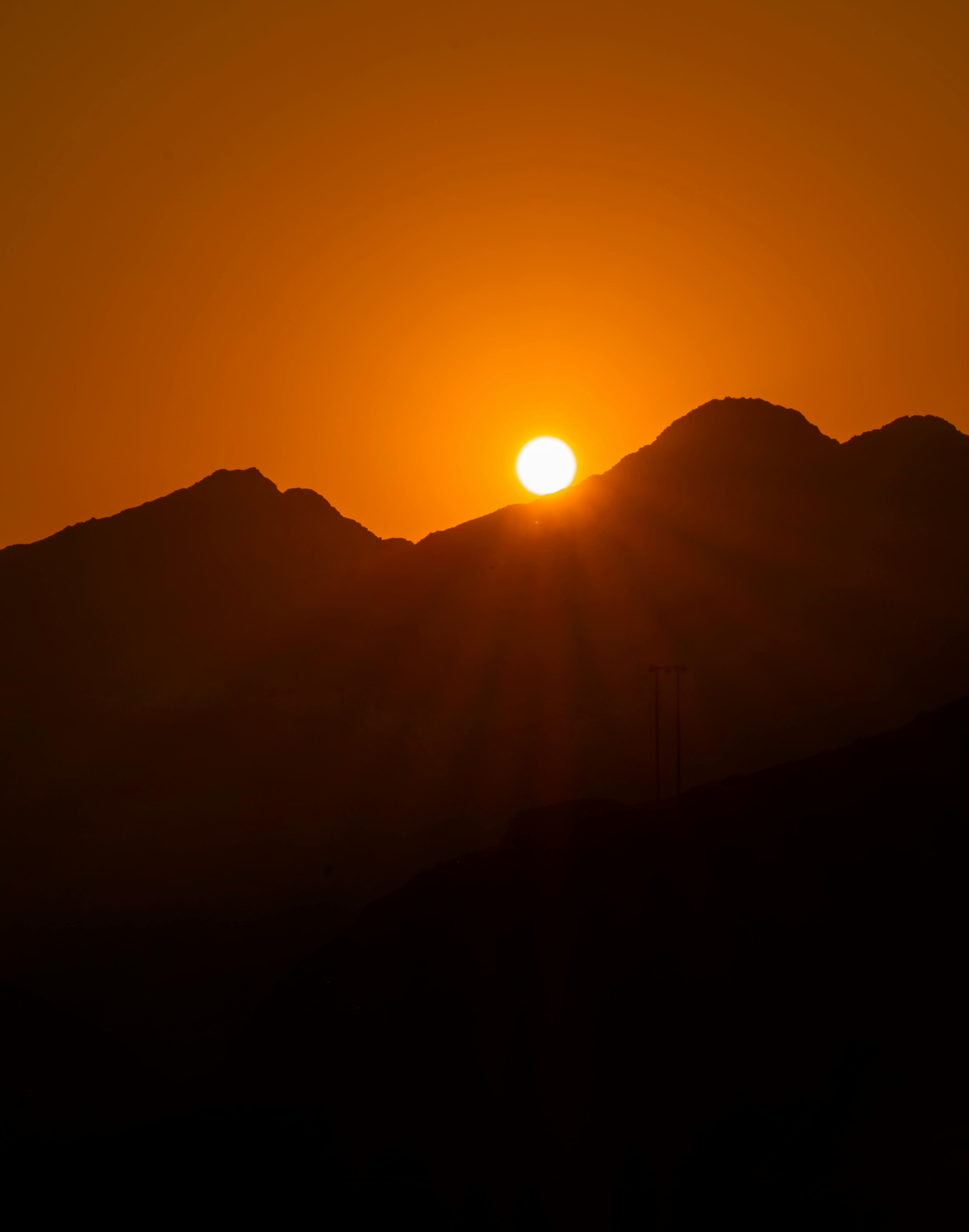 Hill Silhouette at Sunset · Free Stock Photo