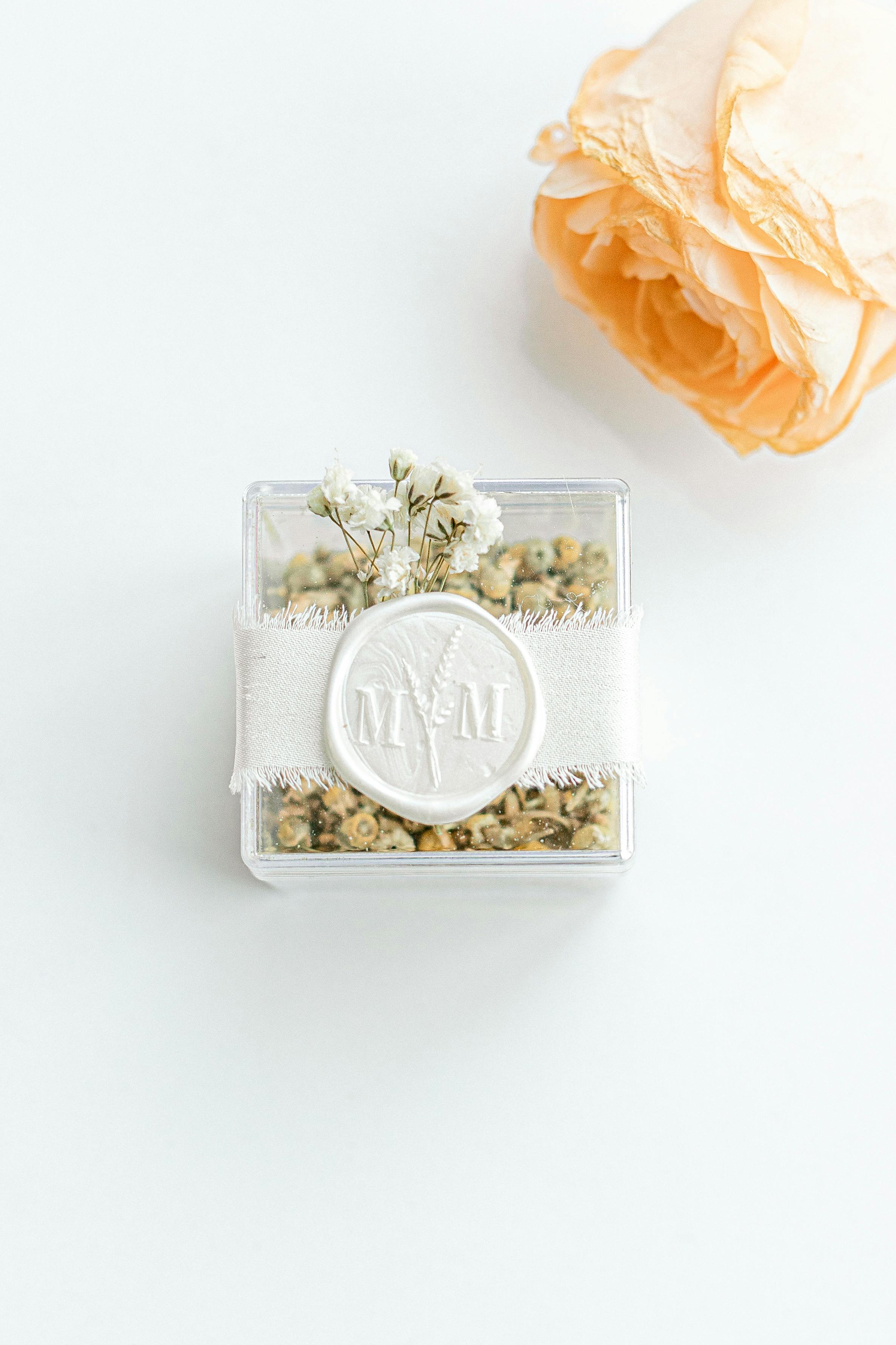 Rose near Decorated Box with Plants · Free Stock Photo