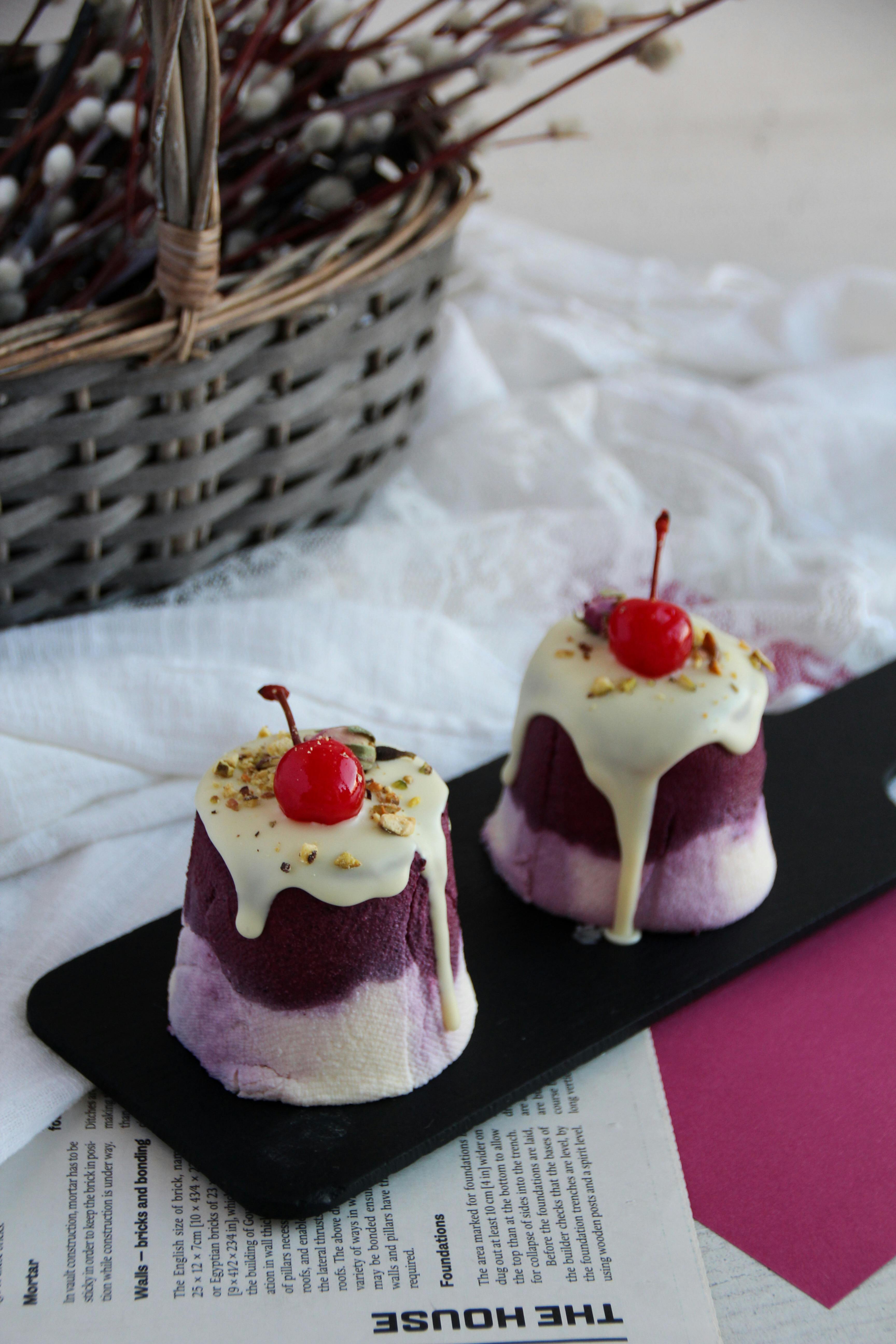 Delicious Cakes on Board on Table · Free Stock Photo