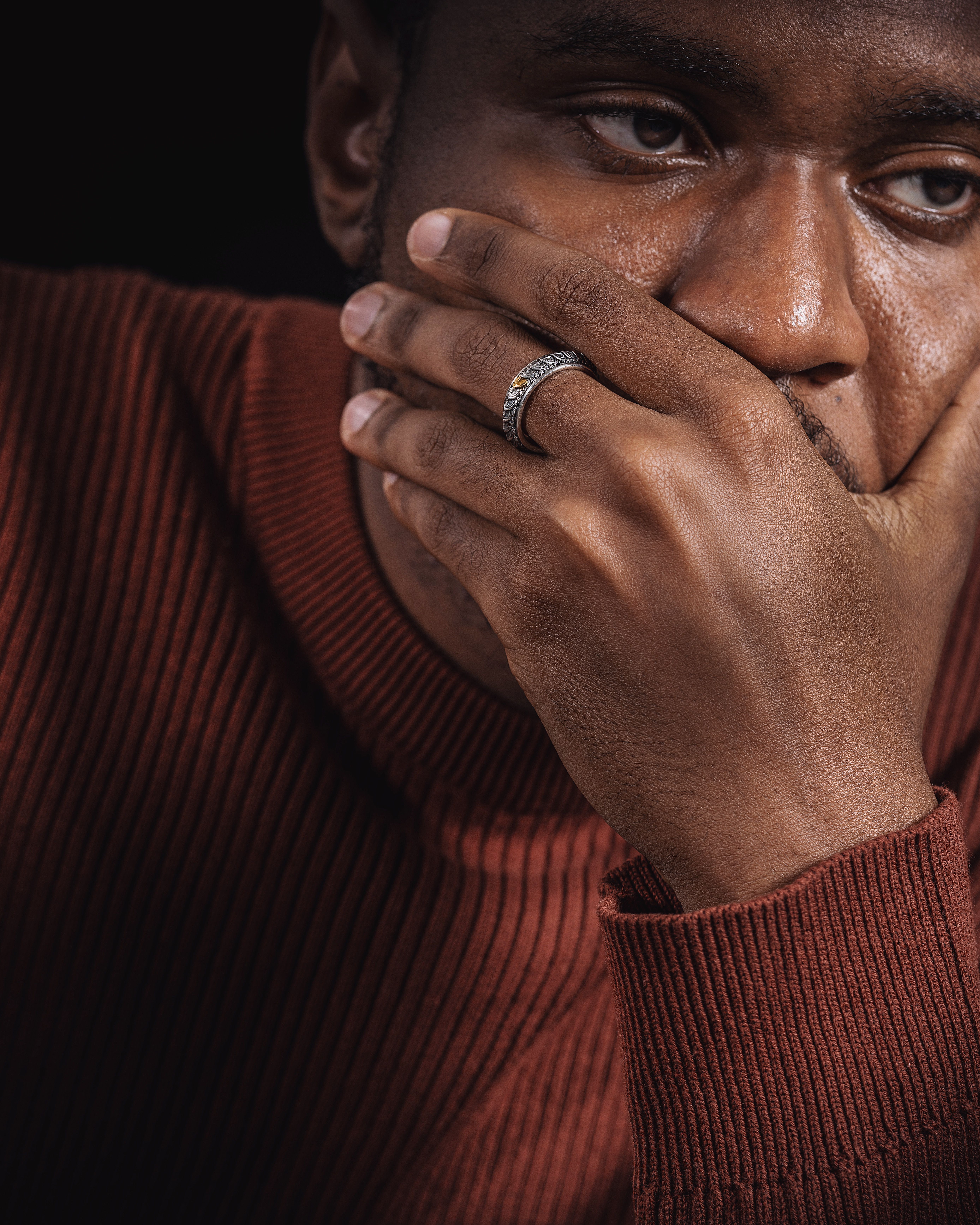 African Man Wearing Silver Ring · Free Stock Photo
