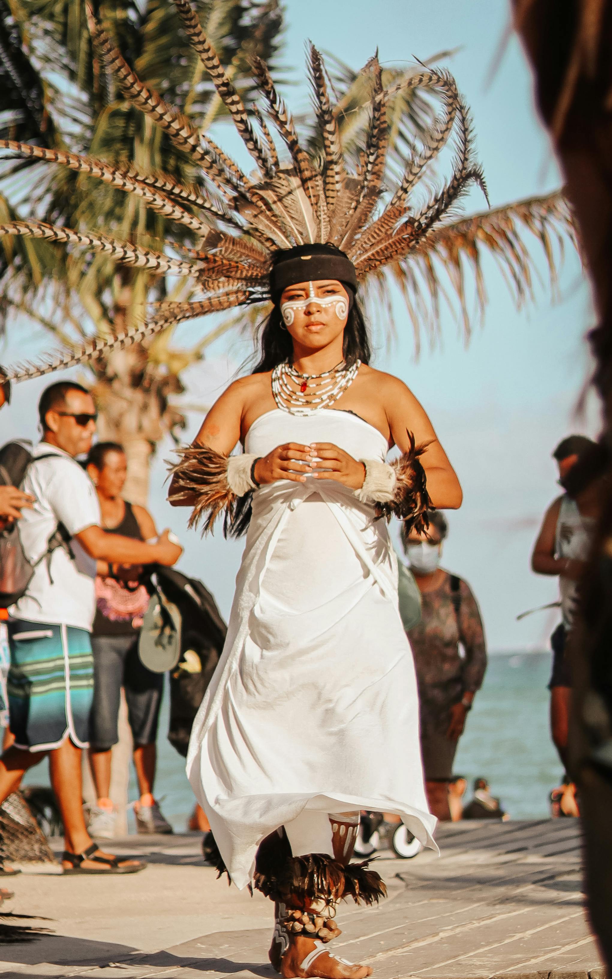 Woman in Traditional Clothing Holding Tray · Free Stock Photo