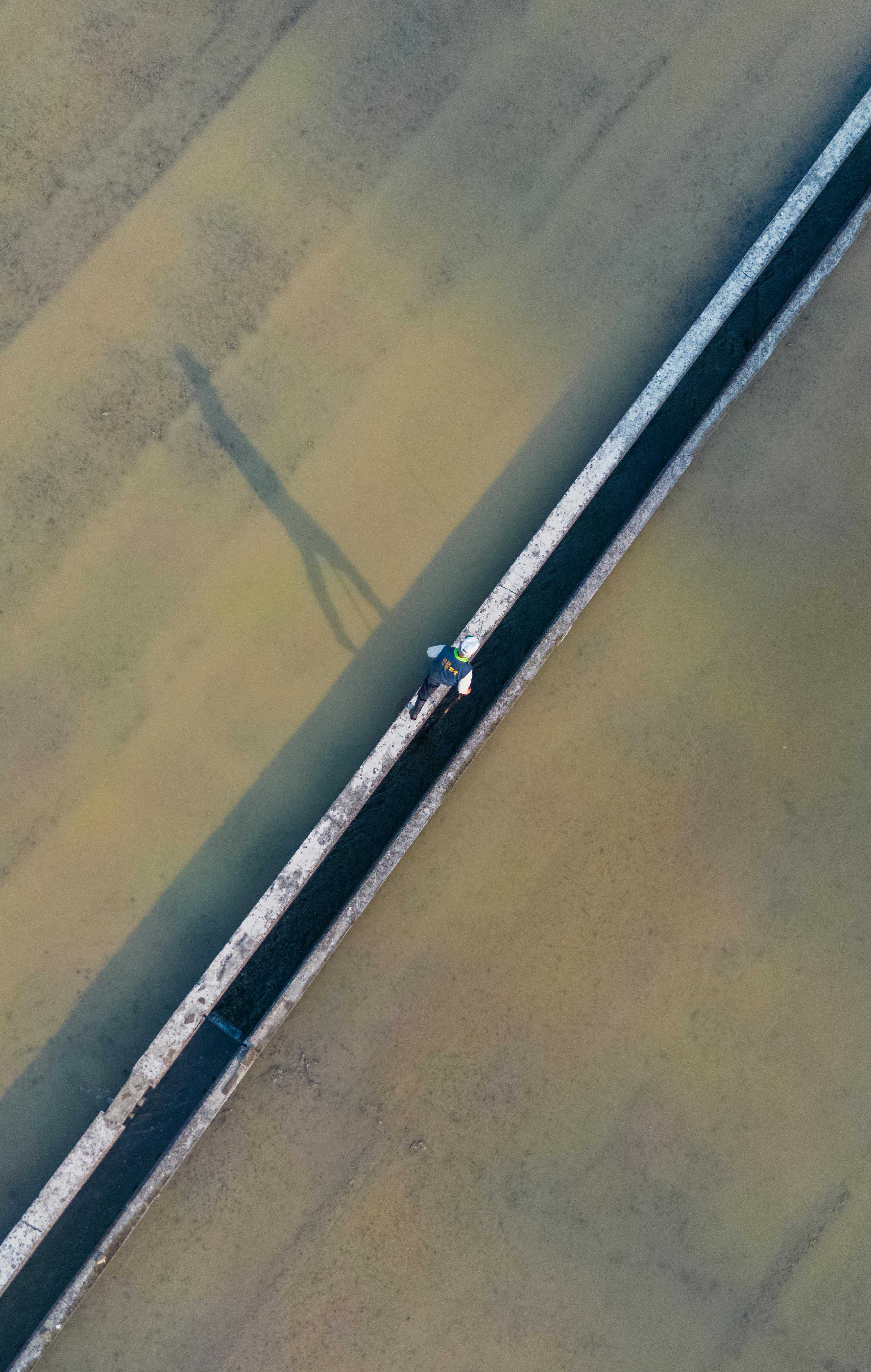 Top View of a Walking Man · Free Stock Photo