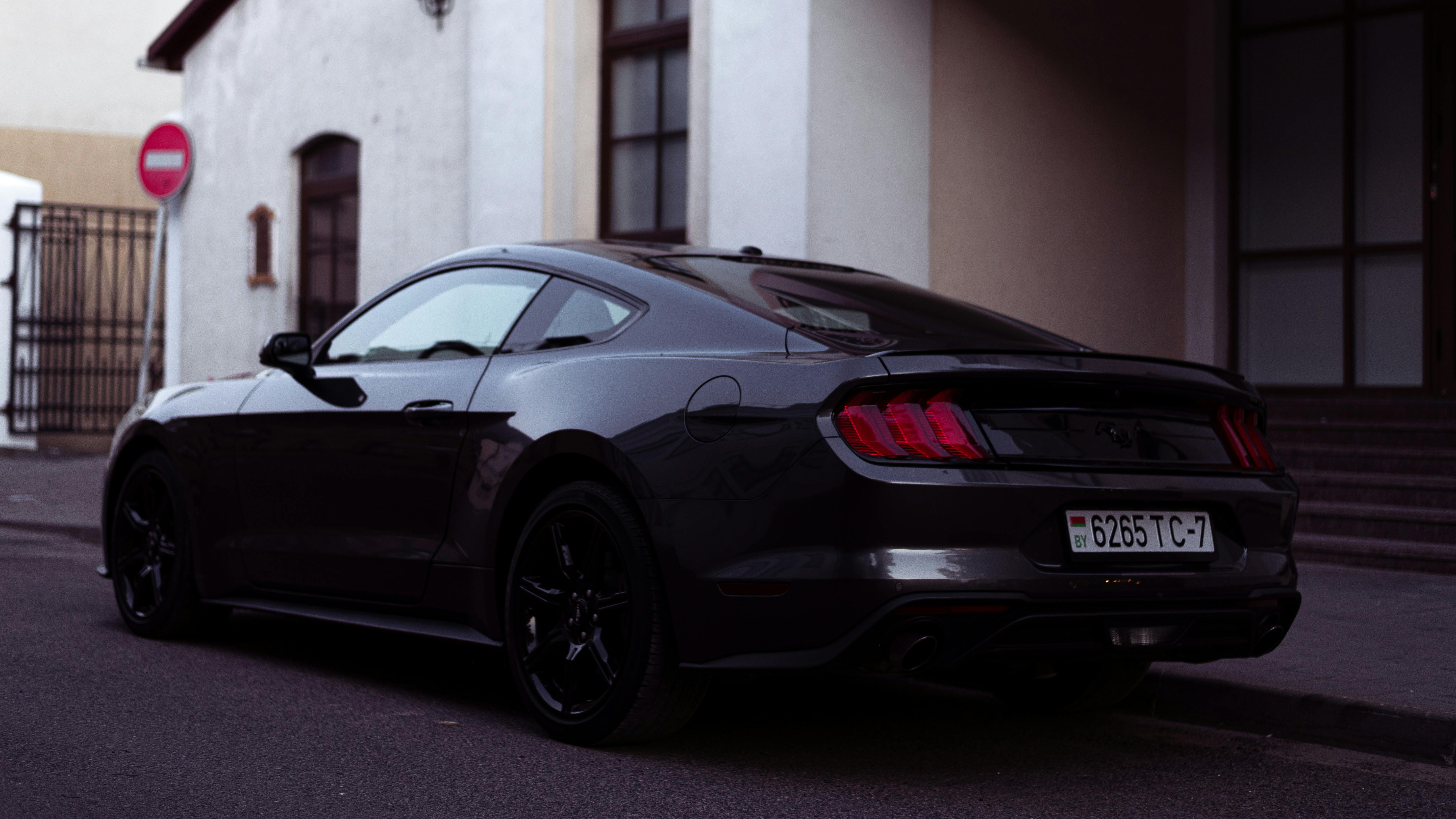 Black Ford Mustang on Street · Free Stock Photo