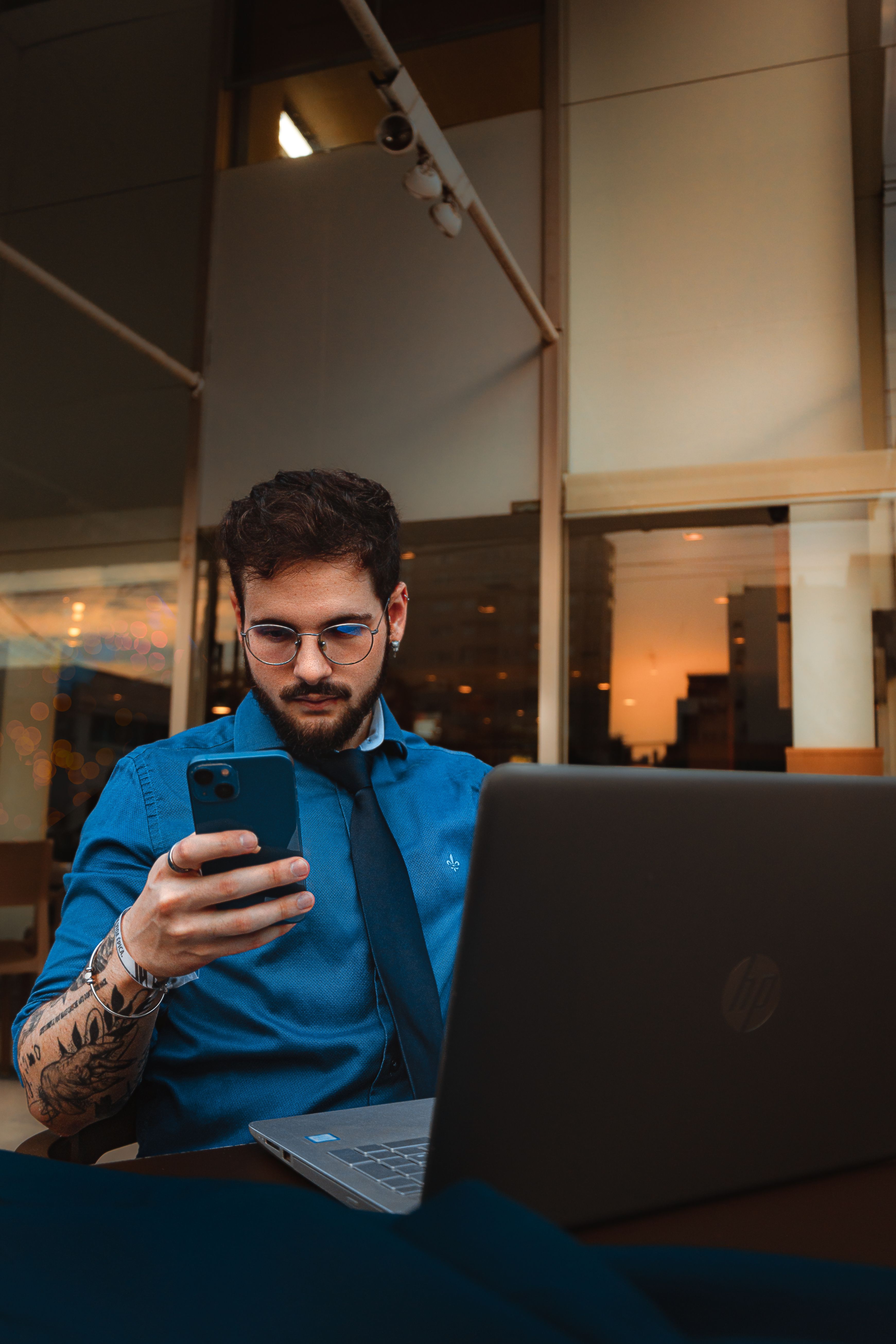 Man Looking at Cellphone · Free Stock Photo