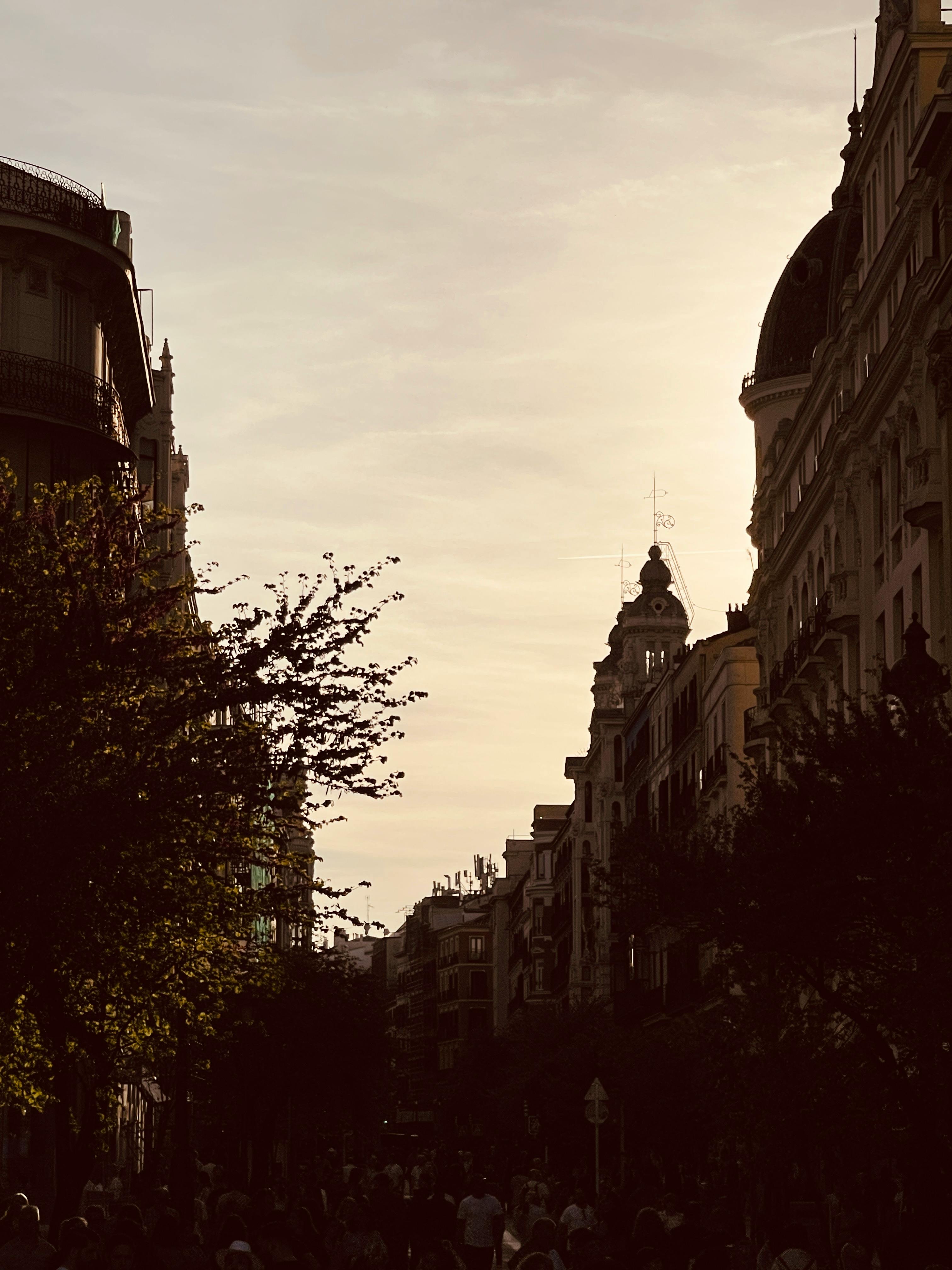 Photo of an Old Town at Sunset · Free Stock Photo