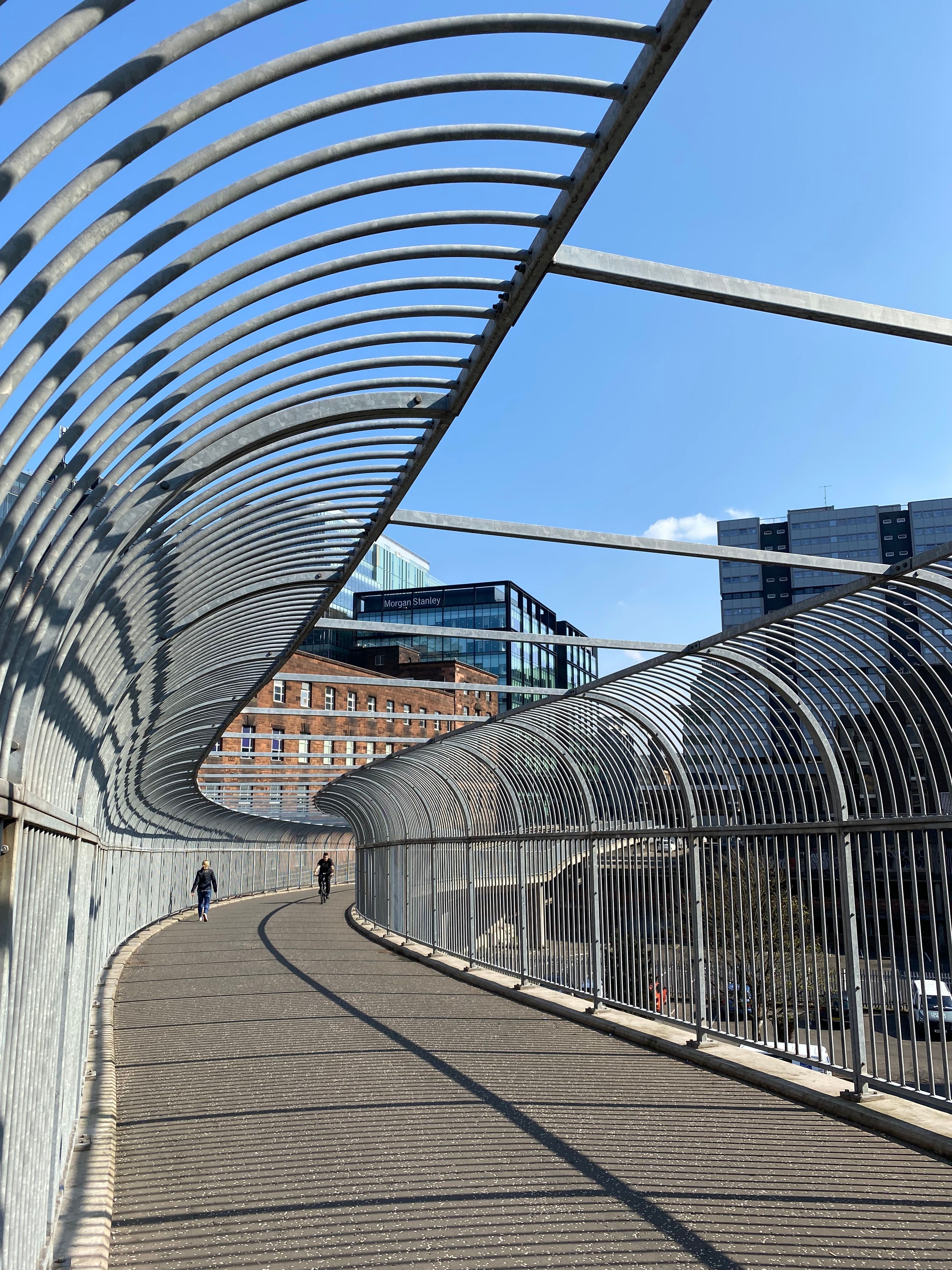 Sunlit Footbridge in City · Free Stock Photo