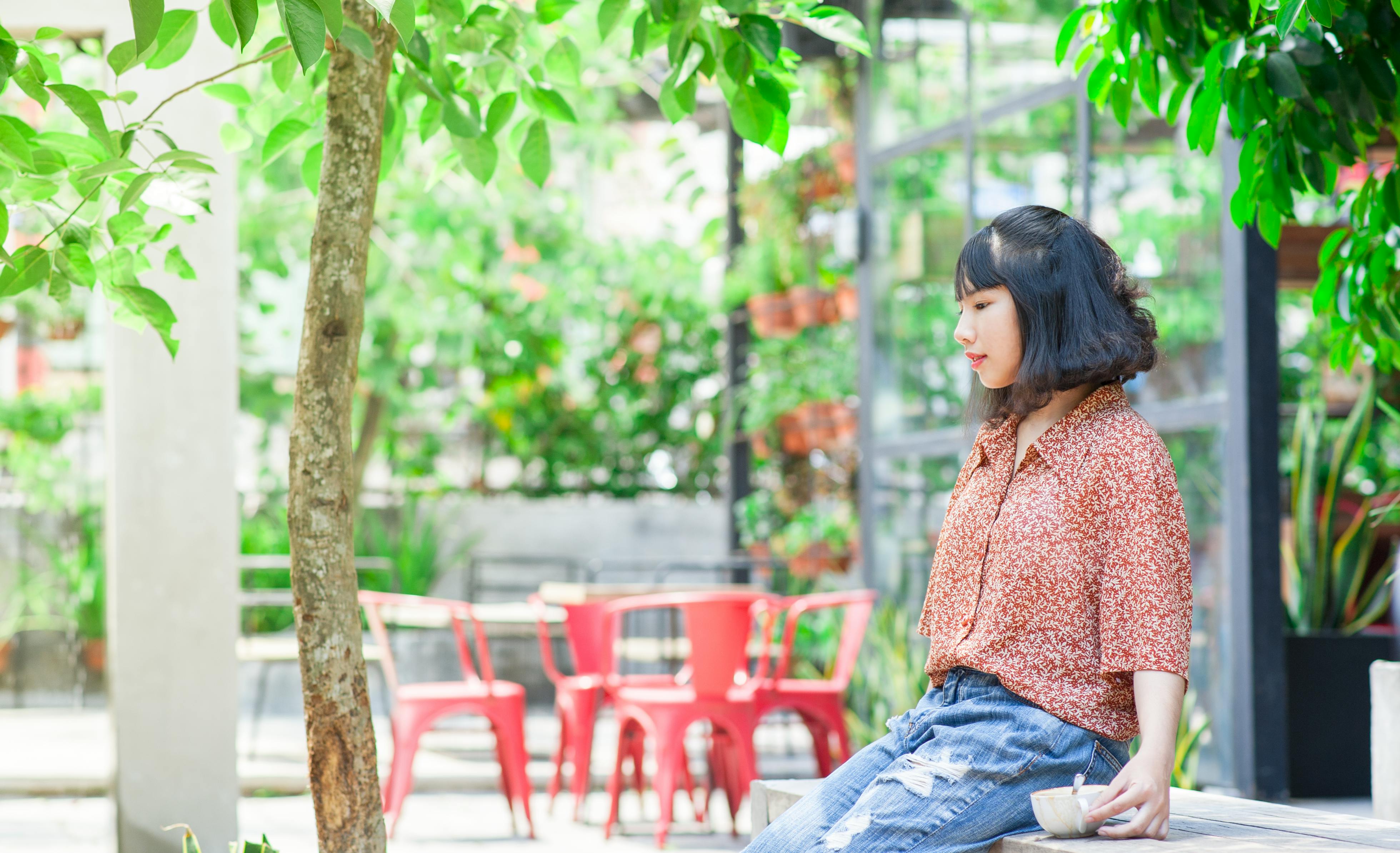 Woman In Red Top · Free Stock Photo