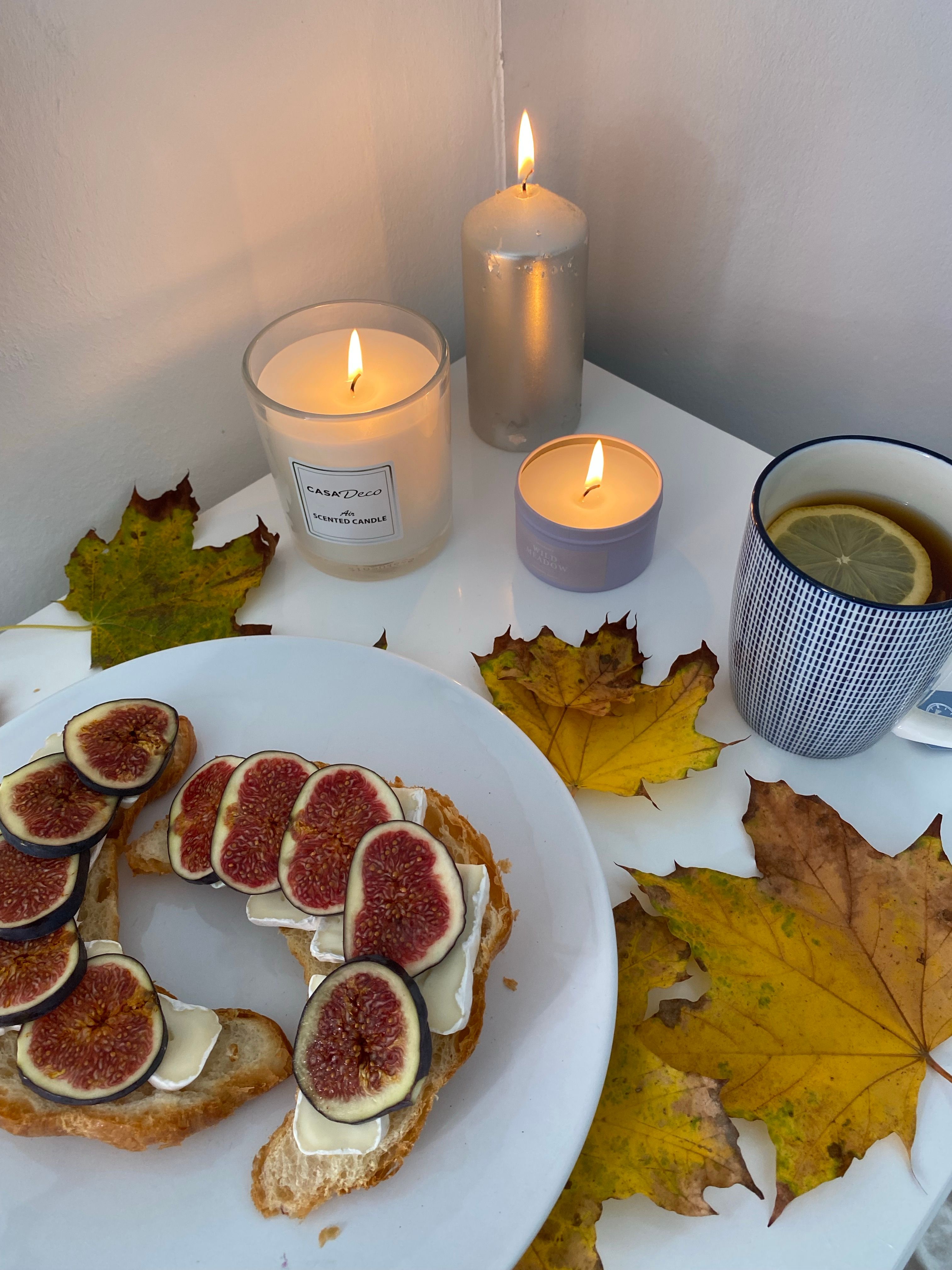 Wax Candles around Plate · Free Stock Photo