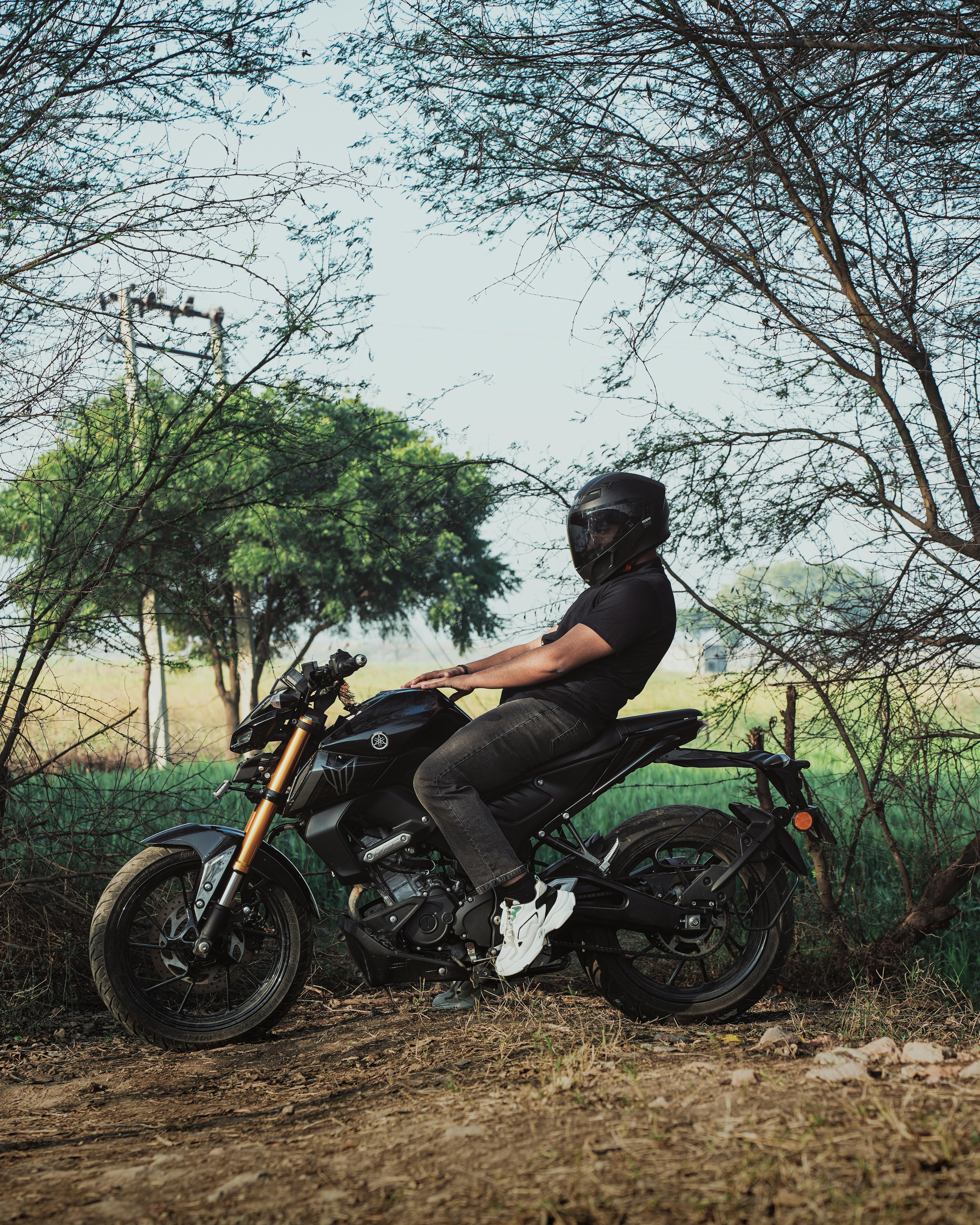 Biker in Rural Scenery · Free Stock Photo