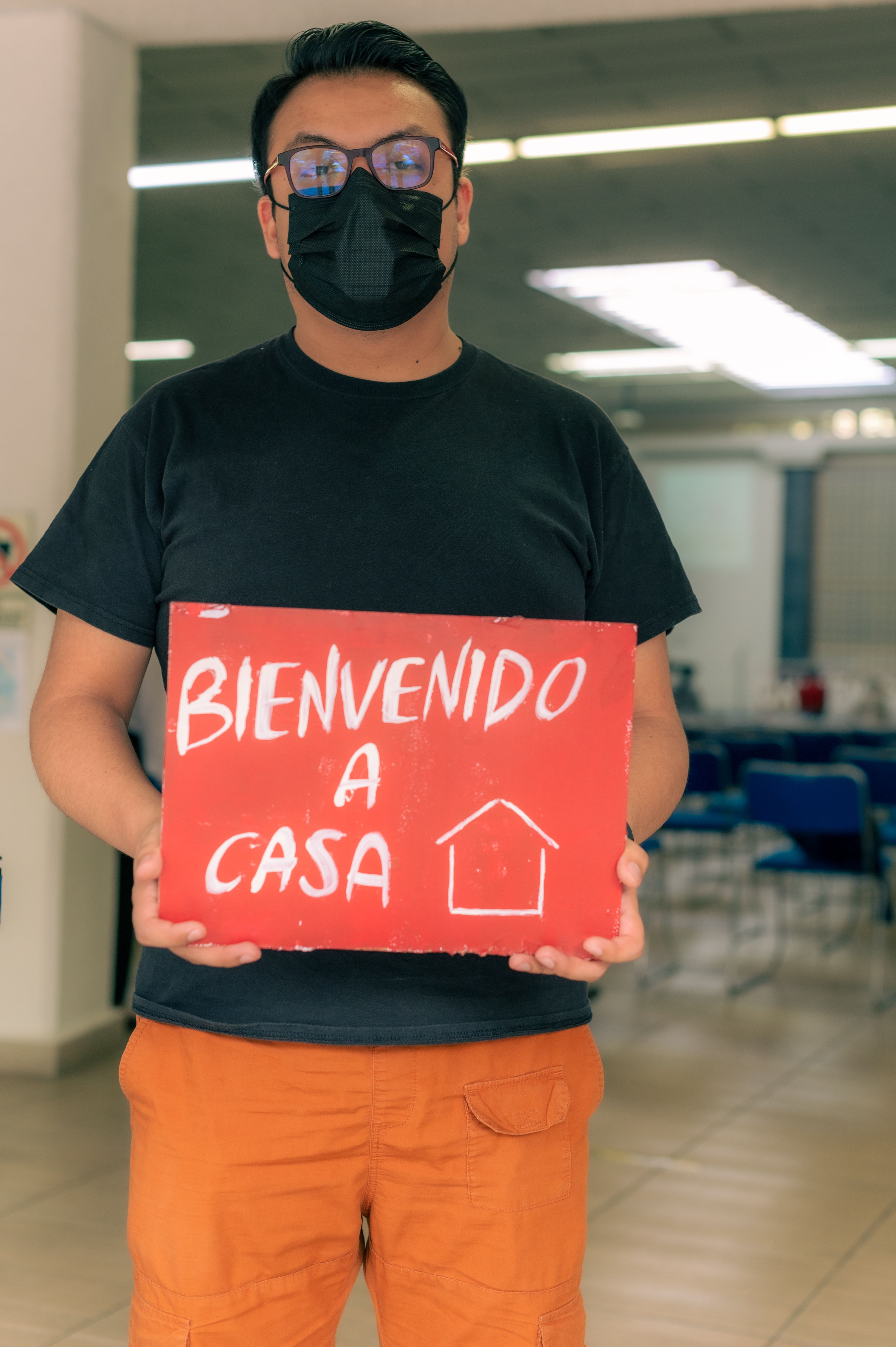 A Man with a Sign · Free Stock Photo