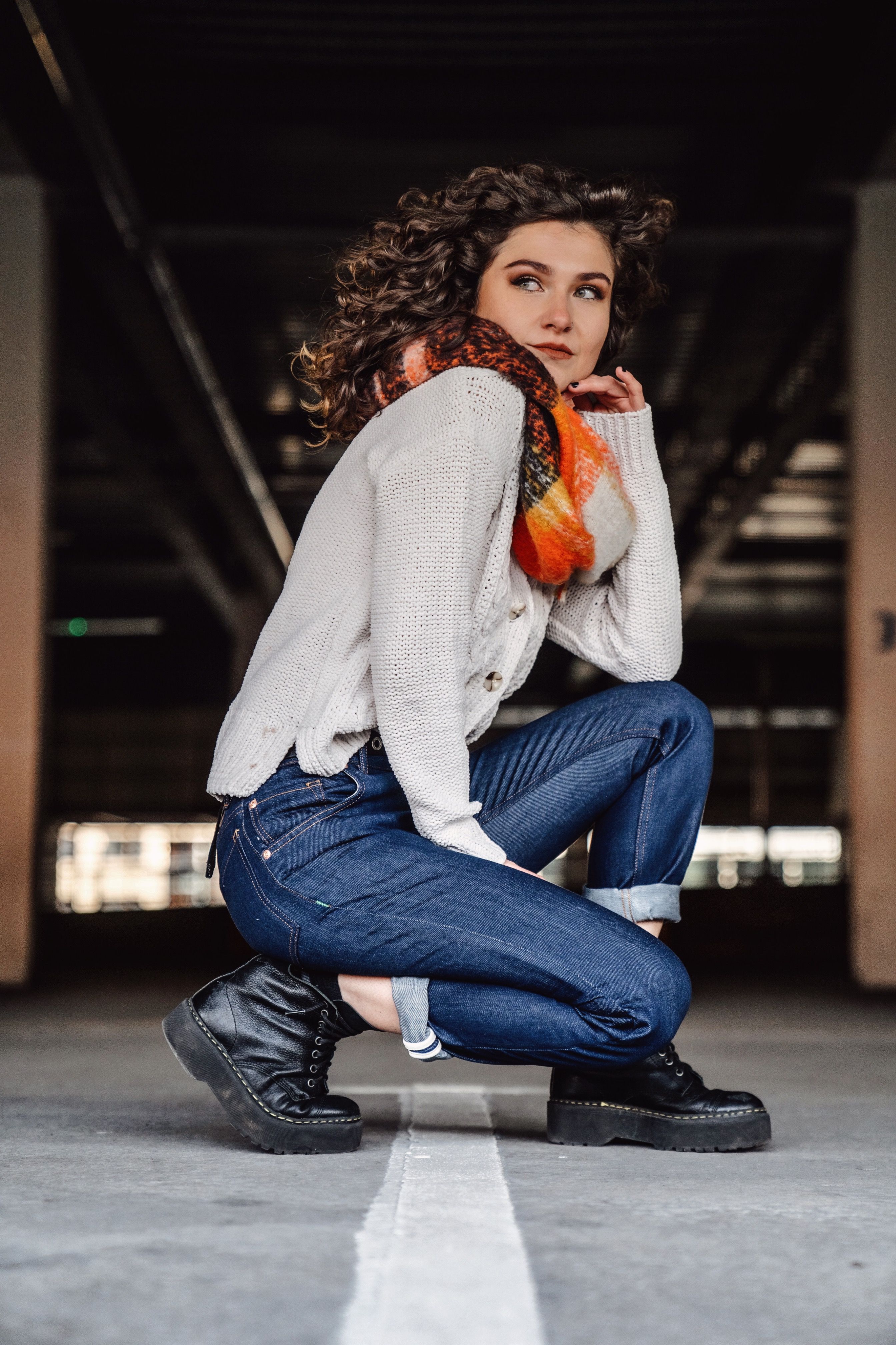 Sleazy Woman in Parking Lot · Free Stock Photo