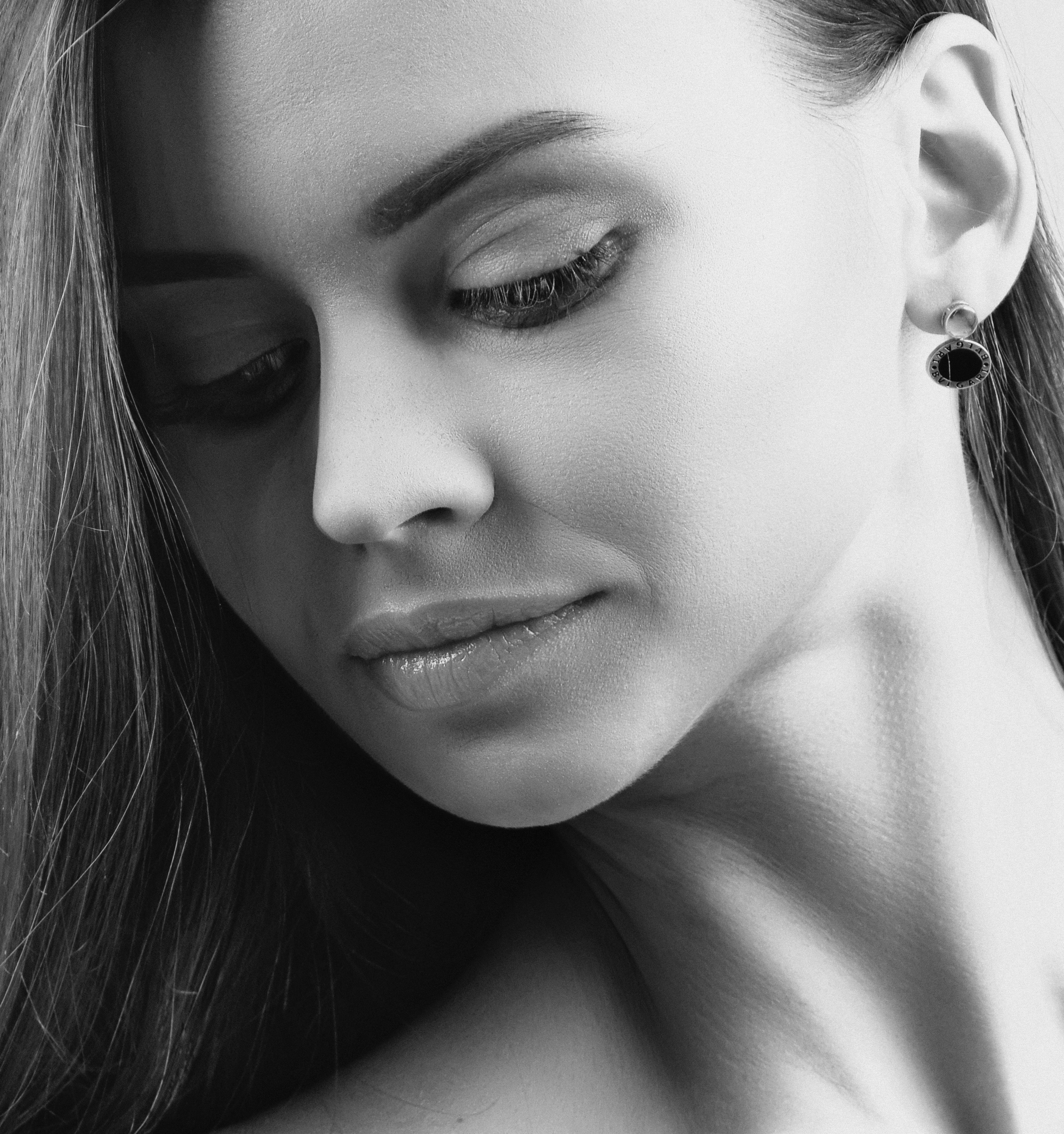 Woman Posing with Face Covered by Hair · Free Stock Photo