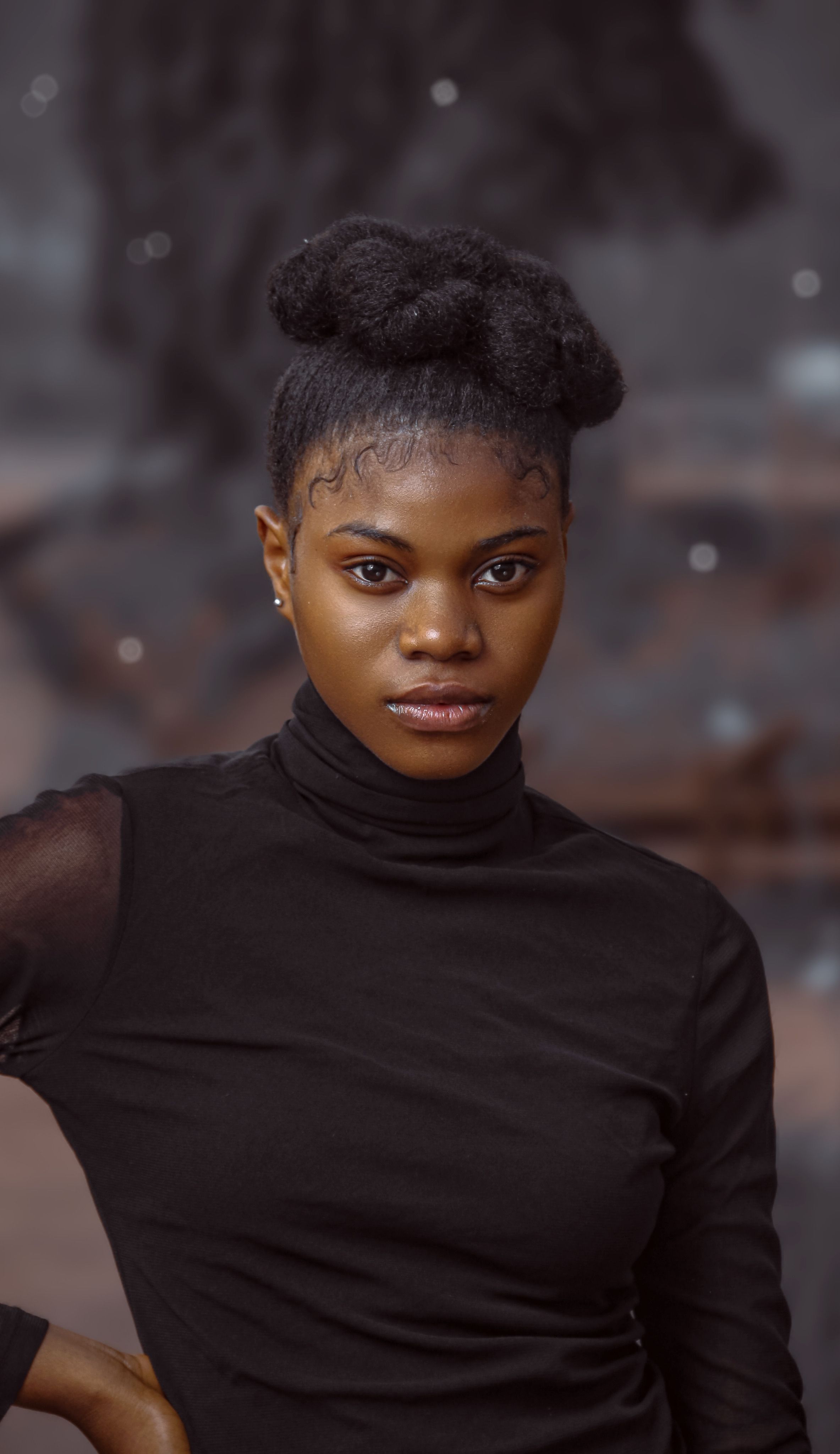 Portrait of Woman in Black Clothes · Free Stock Photo
