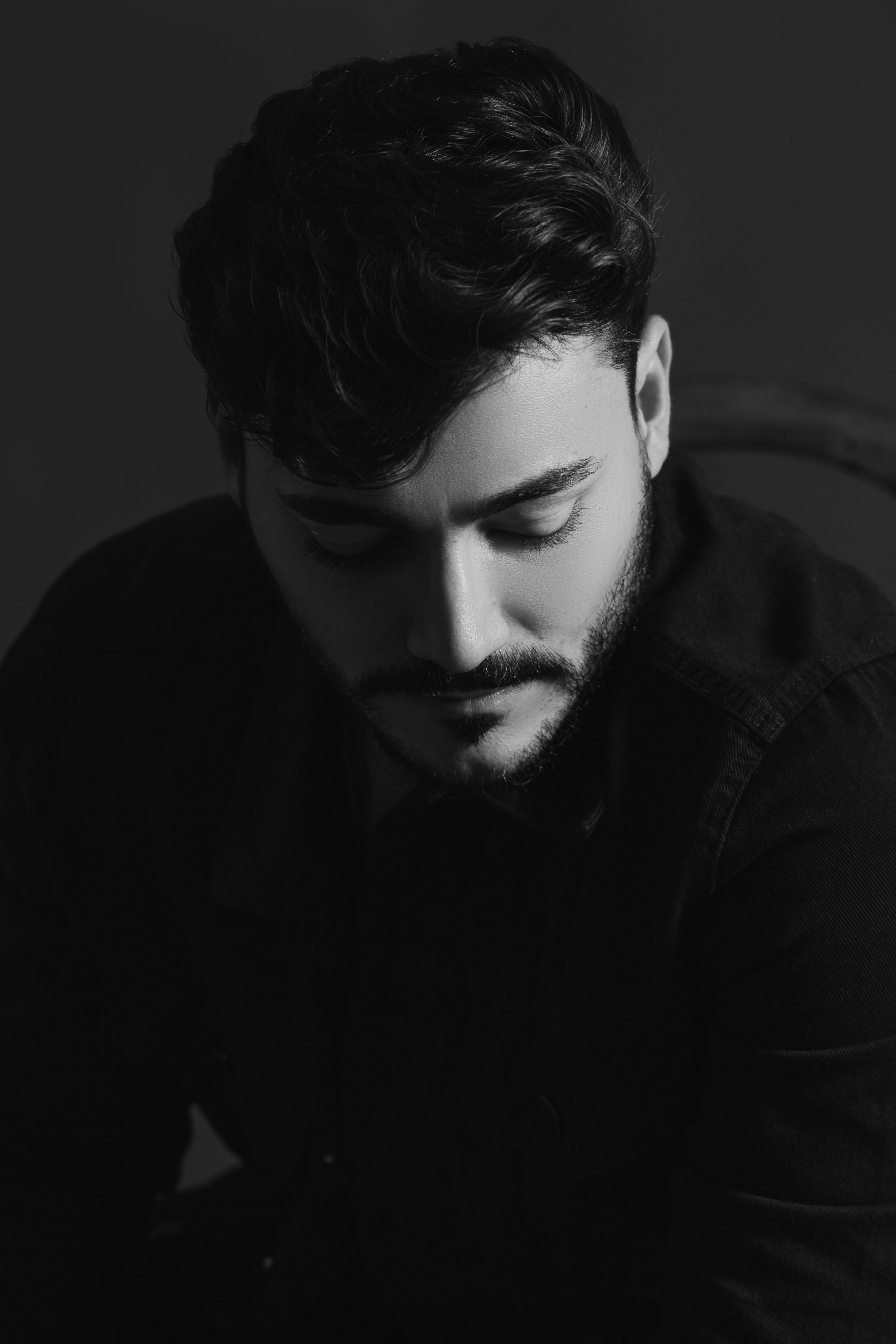 Young Handsome Bearded Man Posing in White Studio · Free Stock Photo