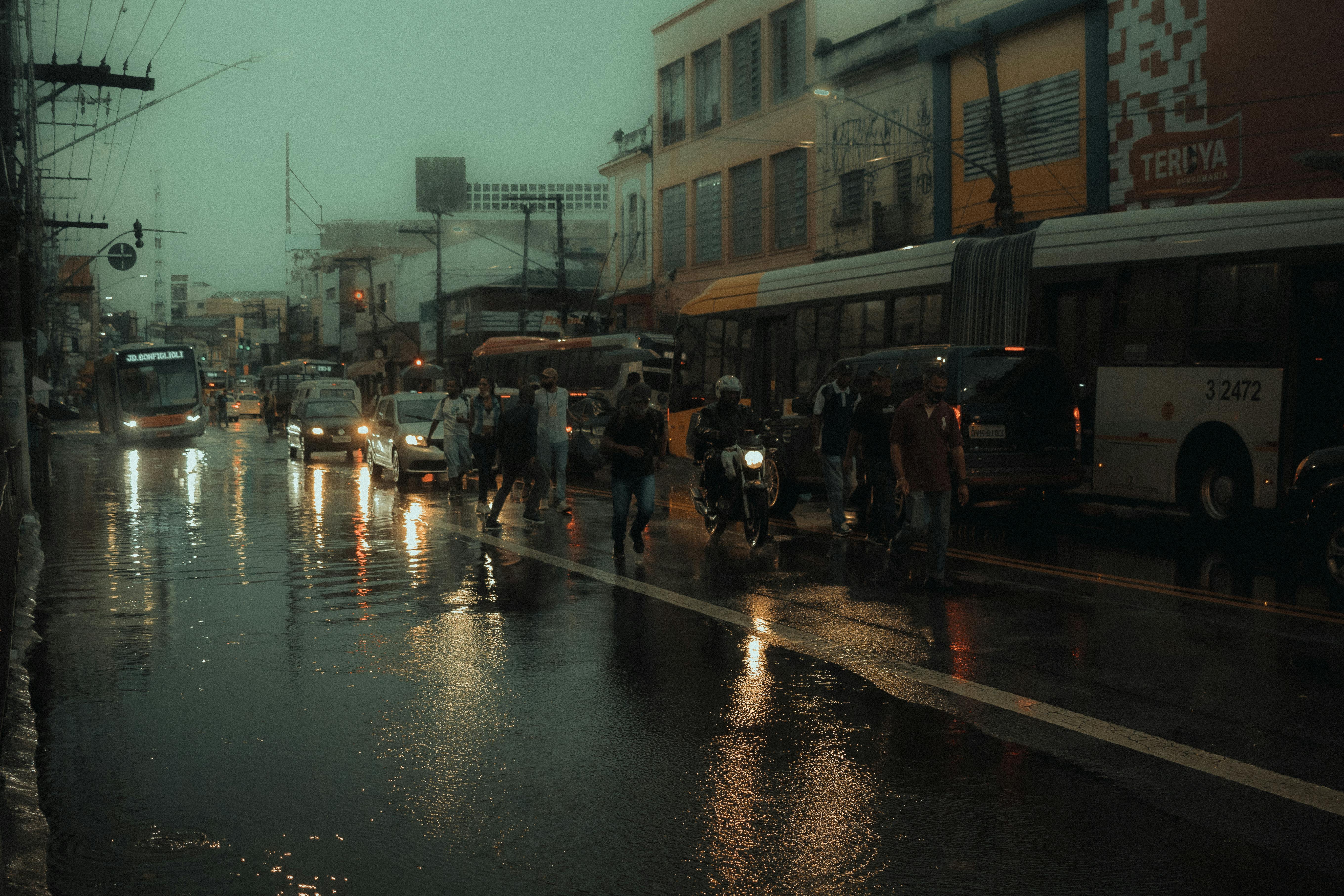 Car Parked on Wet Road · Free Stock Photo