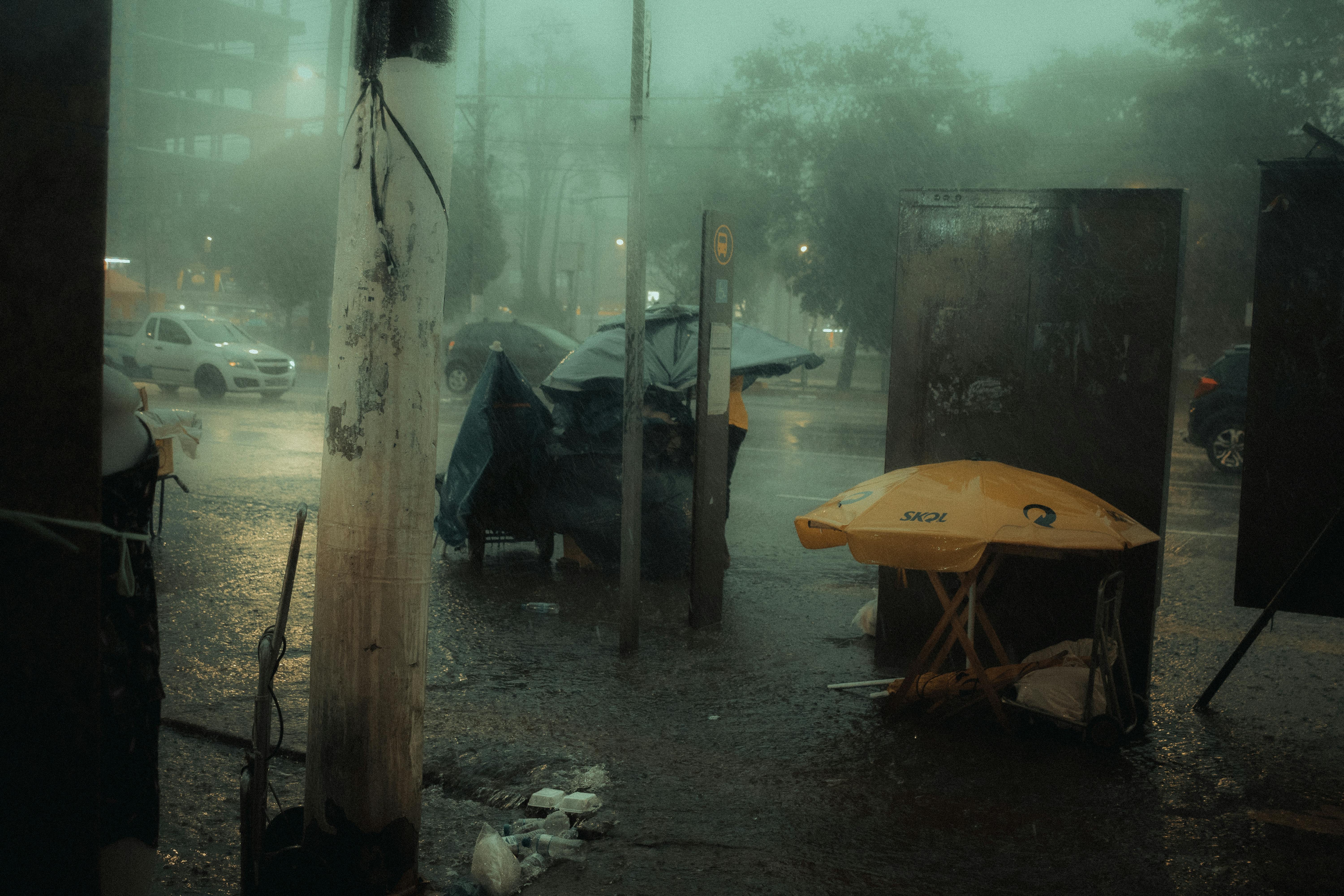 City Street during Stormy Weather · Free Stock Photo