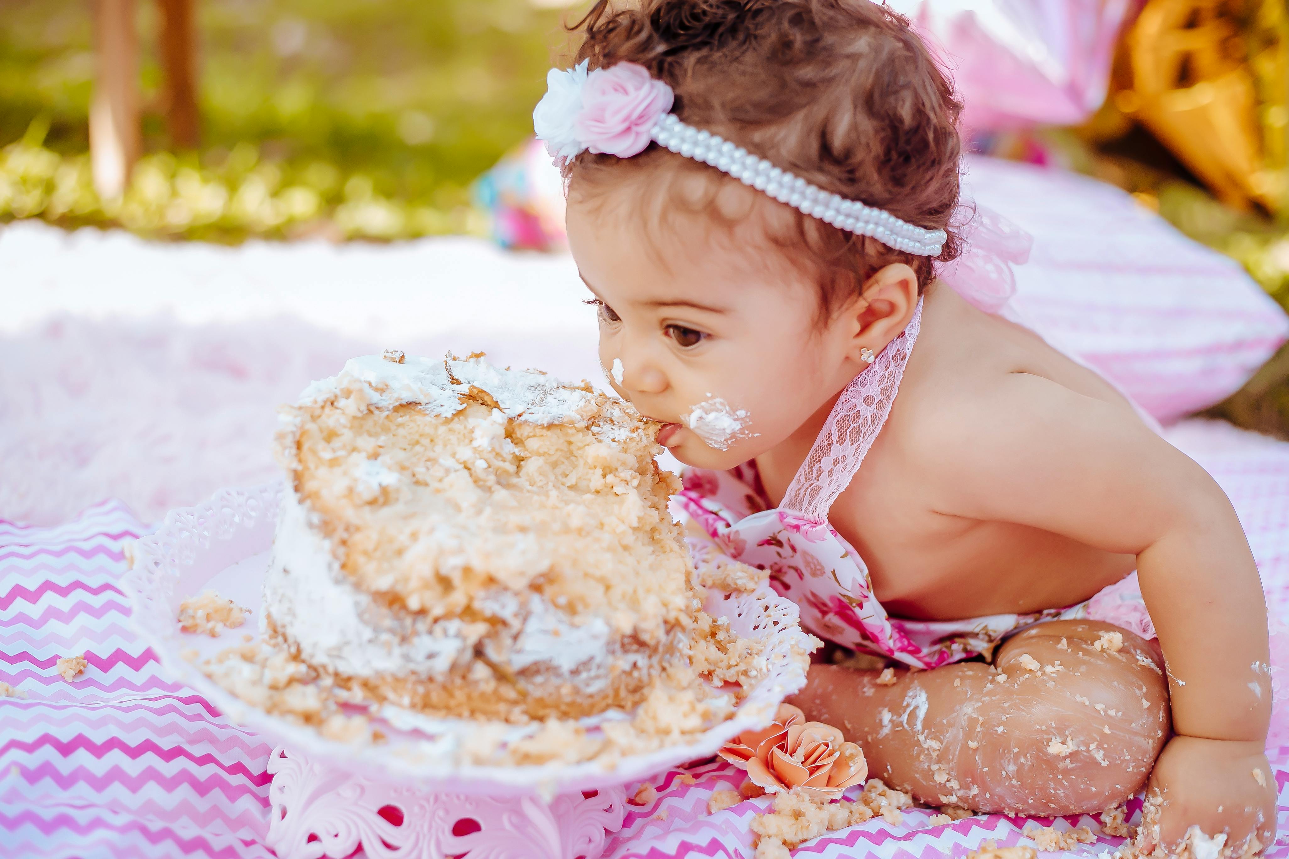 Child Eating Birthday Cake · Free Stock Photo