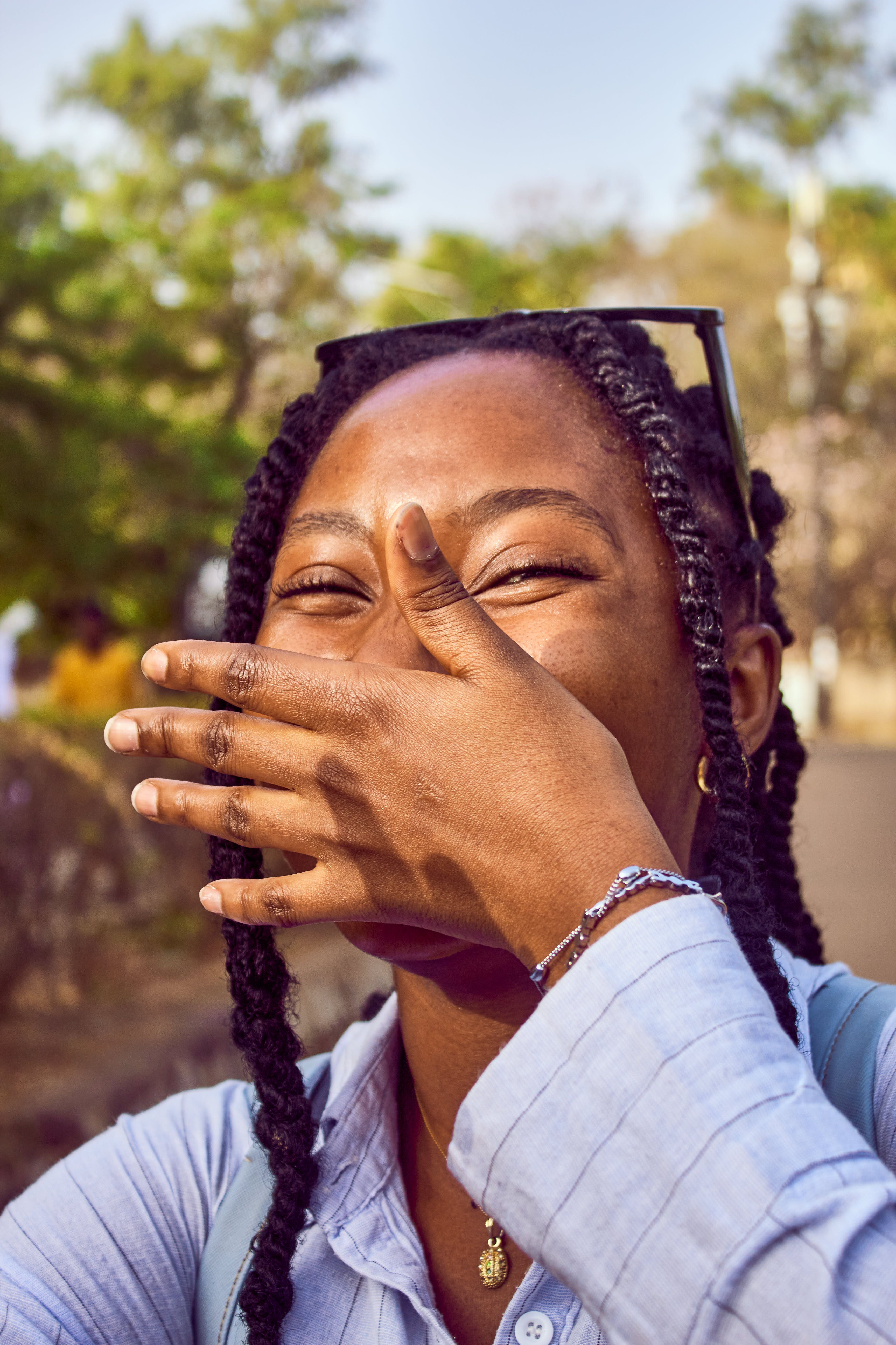 Woman with Black Hair Laughing · Free Stock Photo