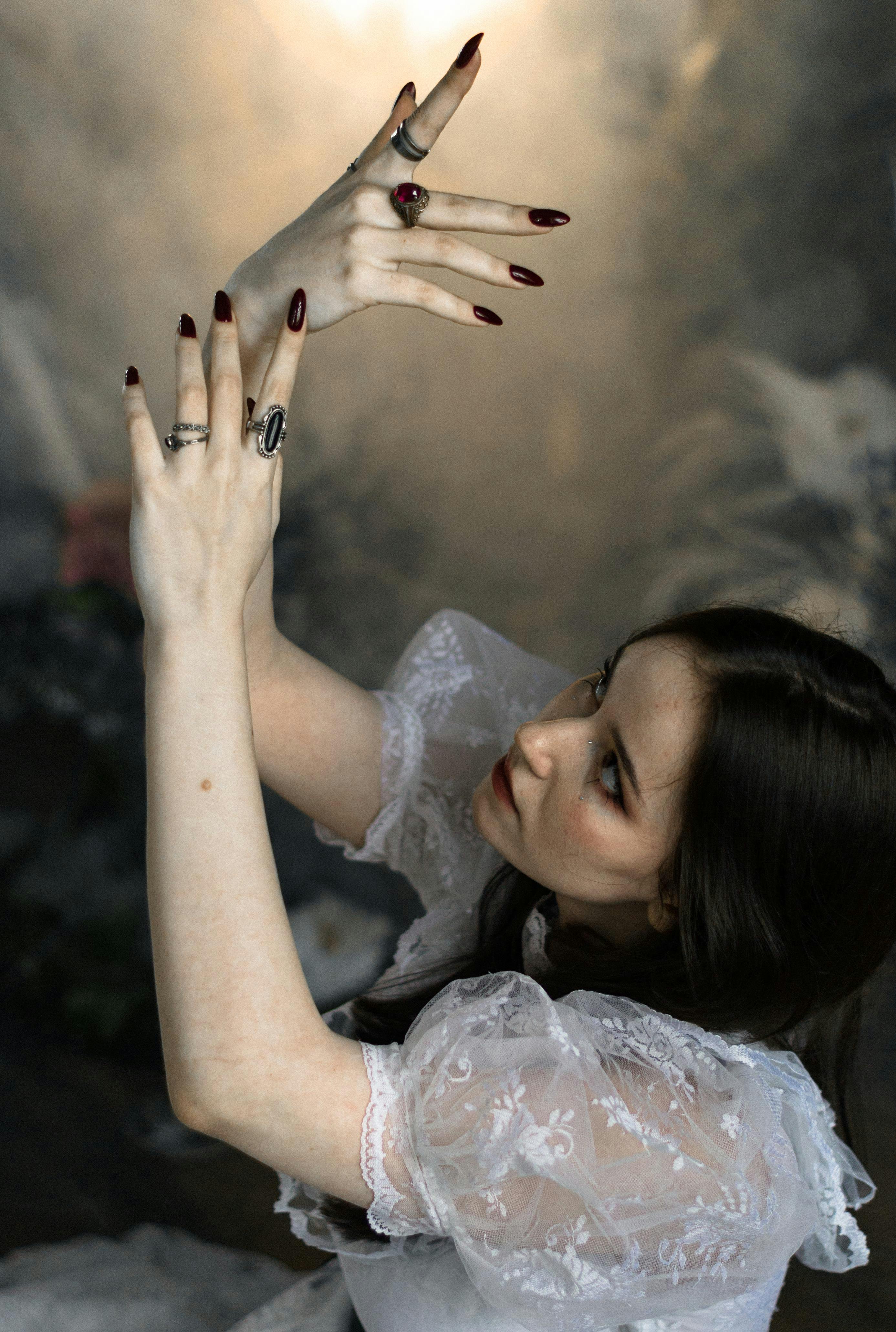 Bride Posing with Arms Raised · Free Stock Photo