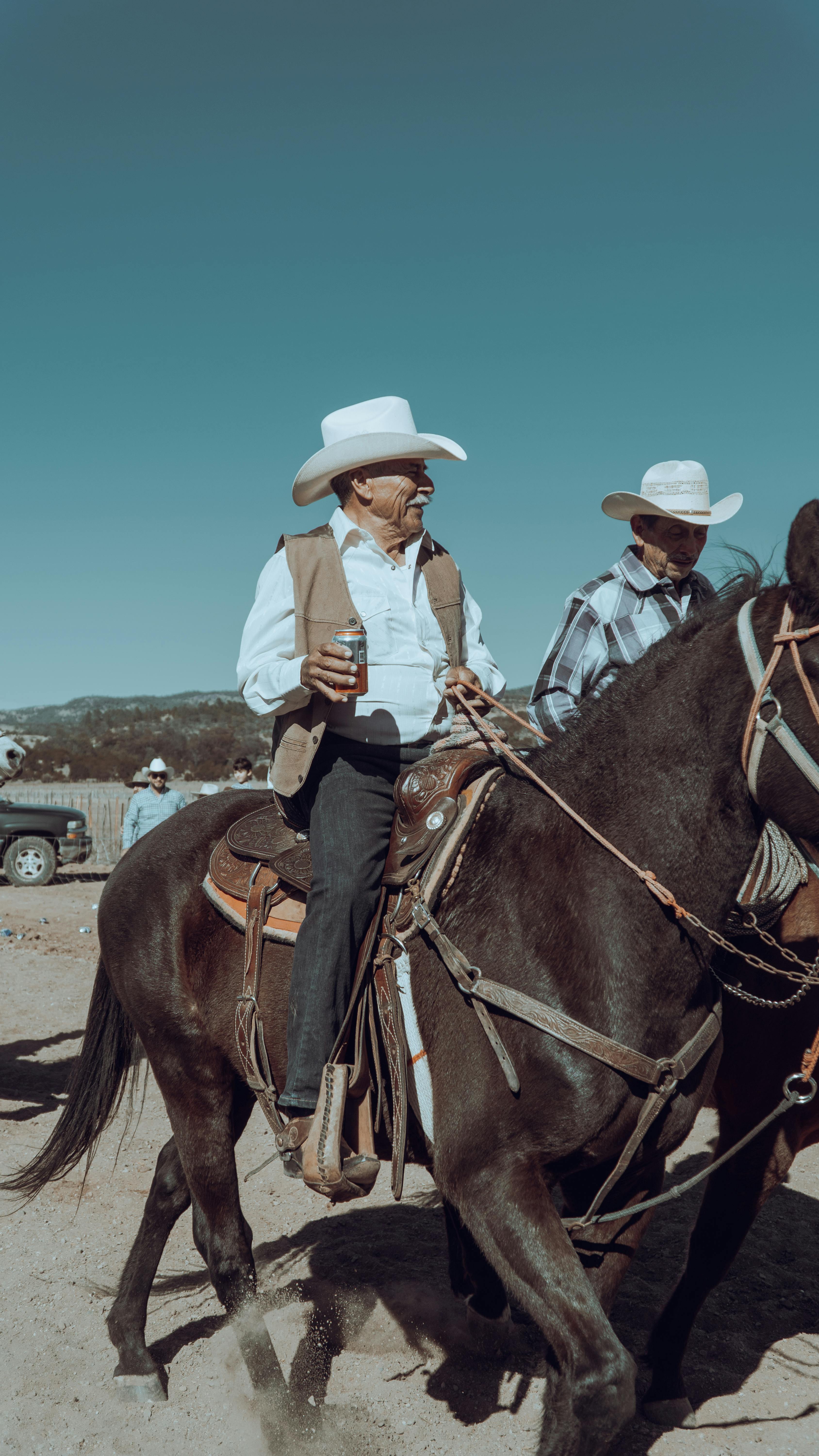 Two Men Riddin A Horse In The Desert Photos, Download The BEST Free Two ...