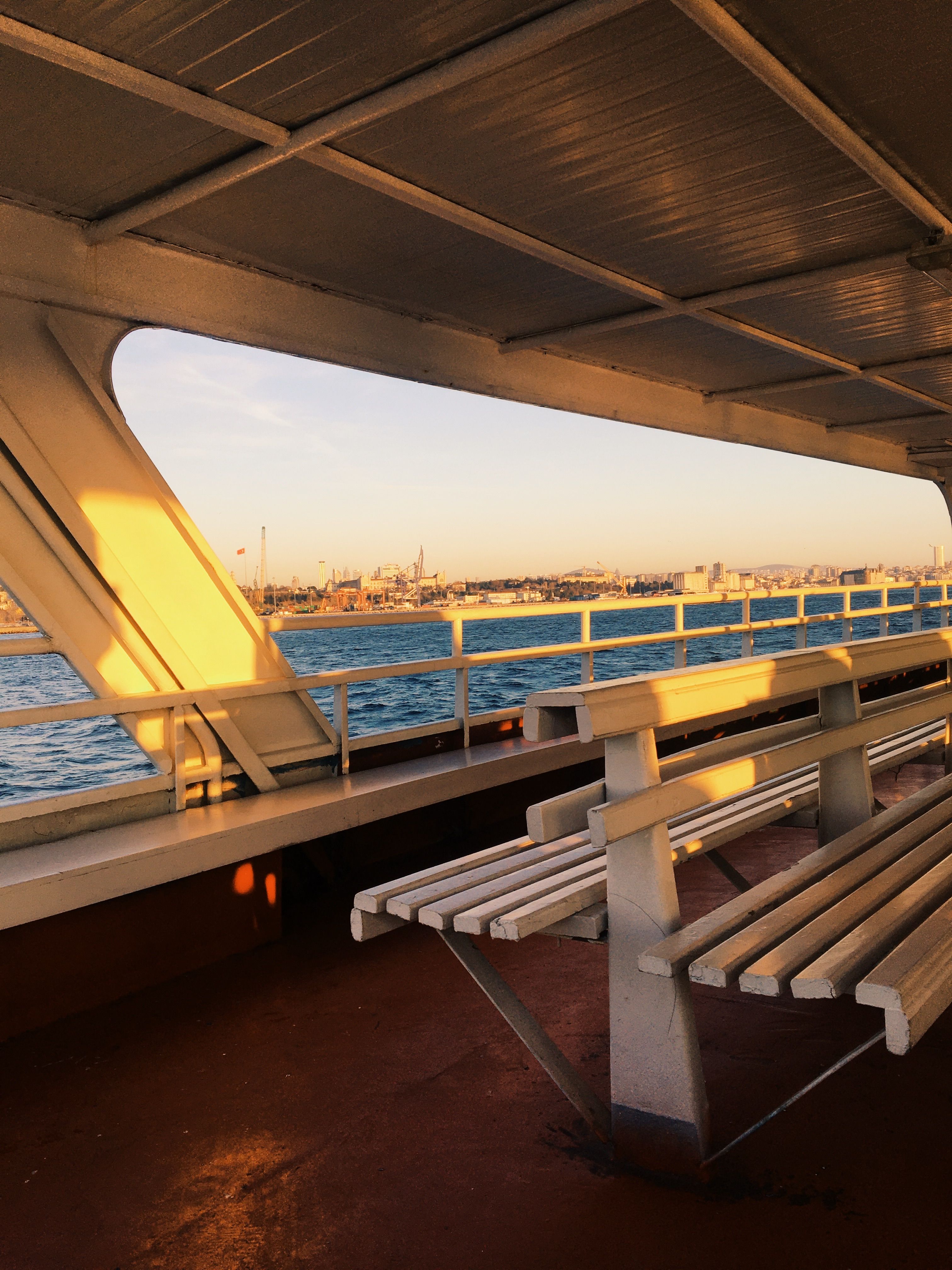 Empty Benches on Ferry · Free Stock Photo