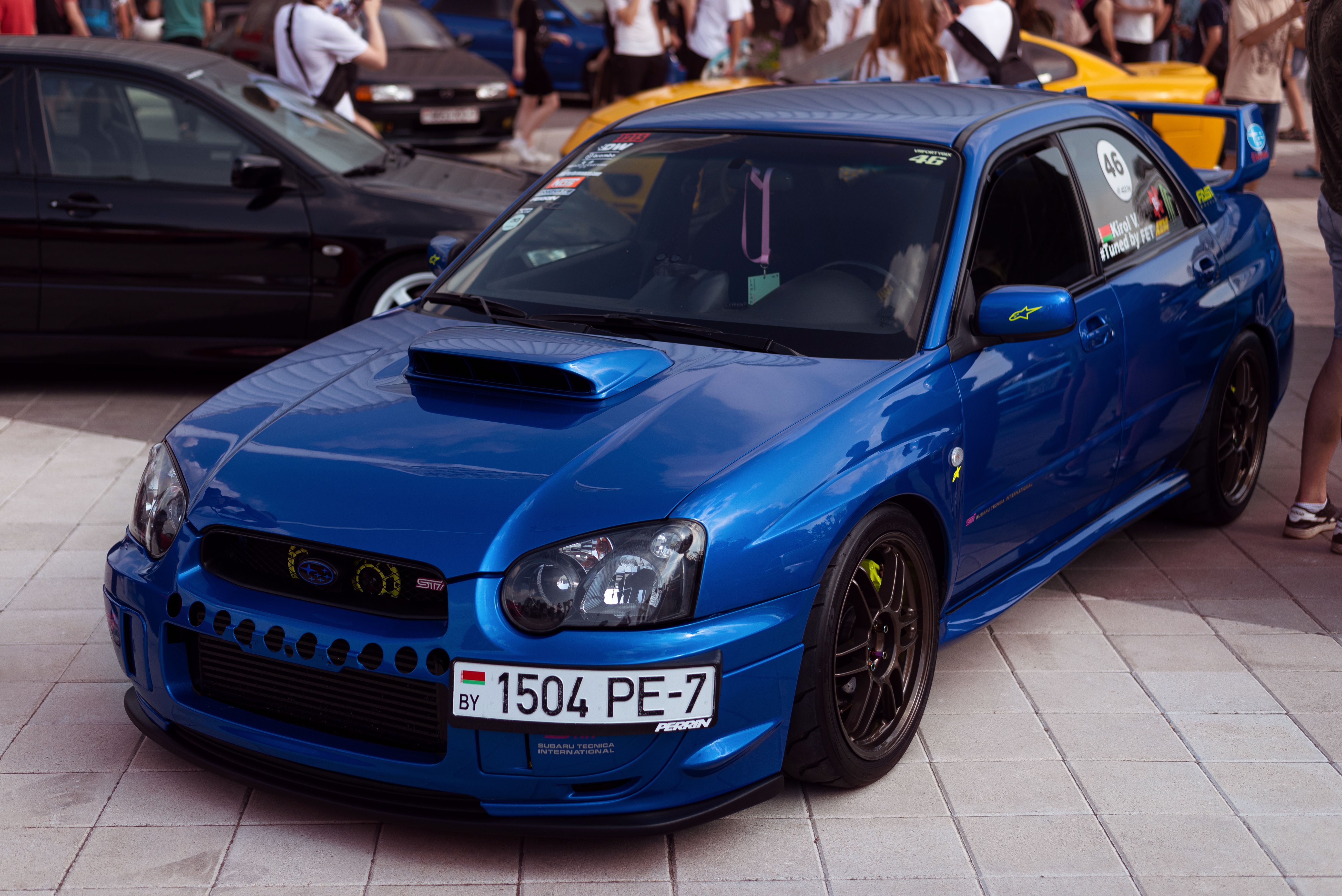Unique Blue Car at Public Show · Free Stock Photo