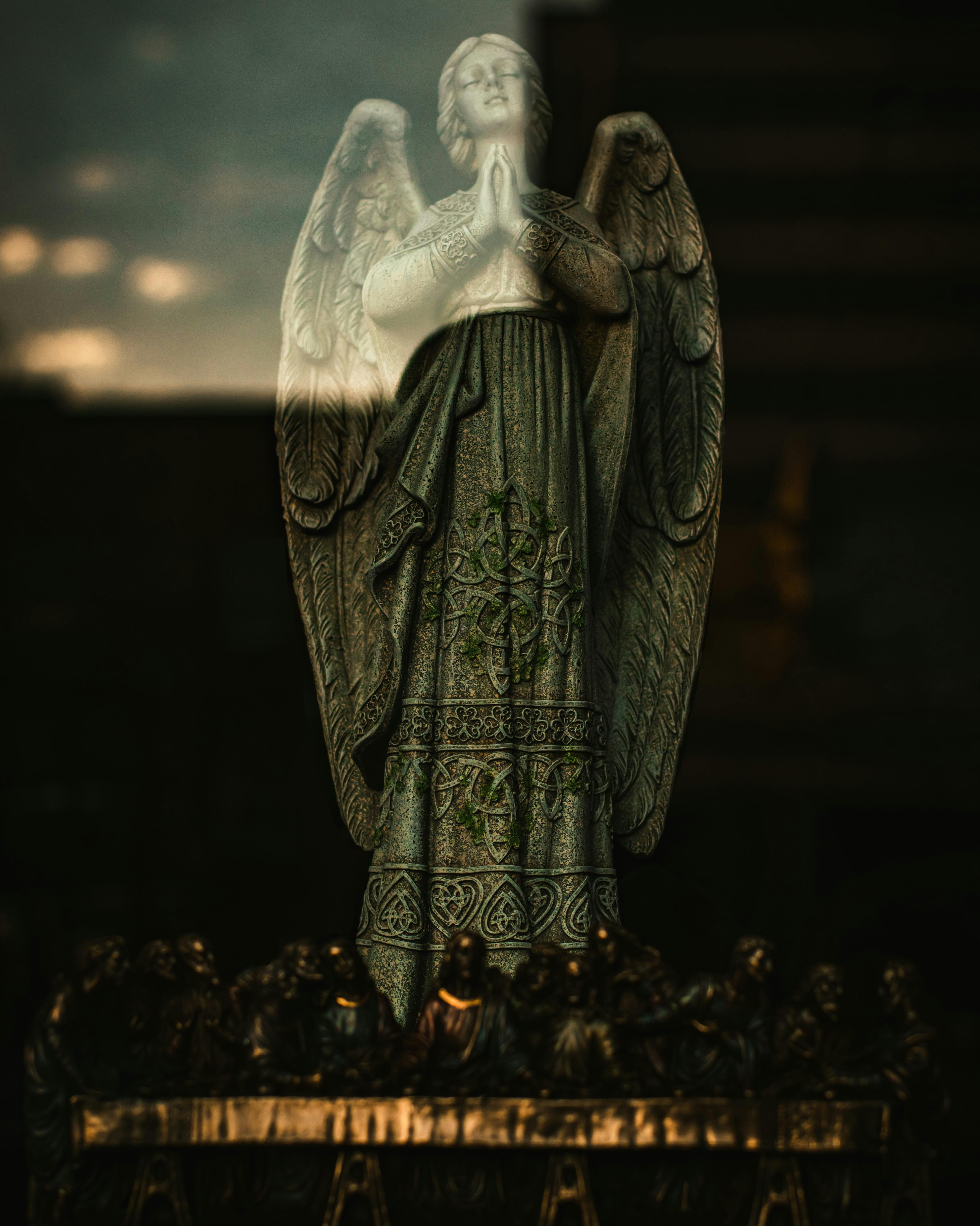 White Ceramic Figurine of Angel Illustration · Free Stock Photo