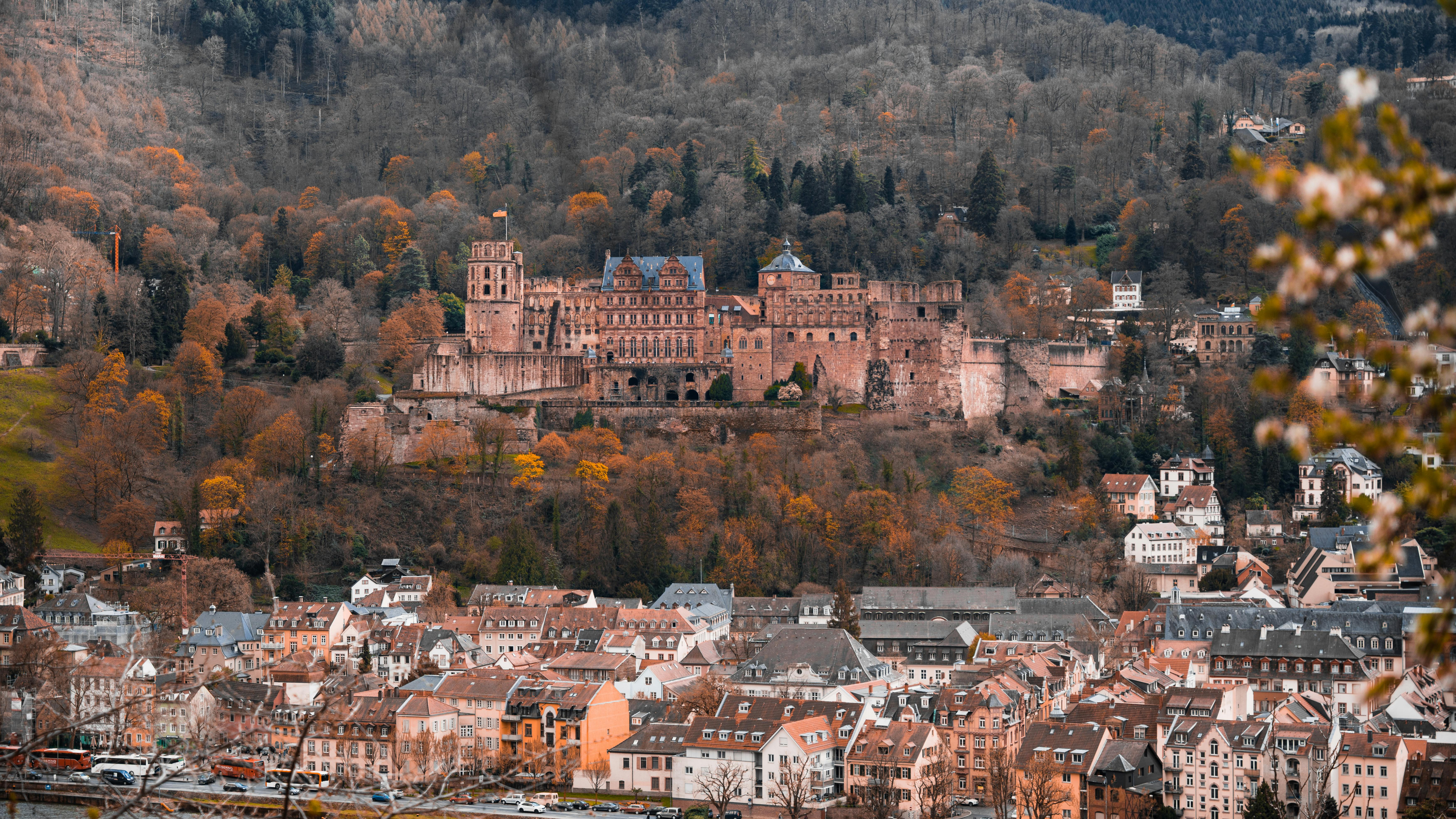 Heidelberg Castle over Town · Free Stock Photo