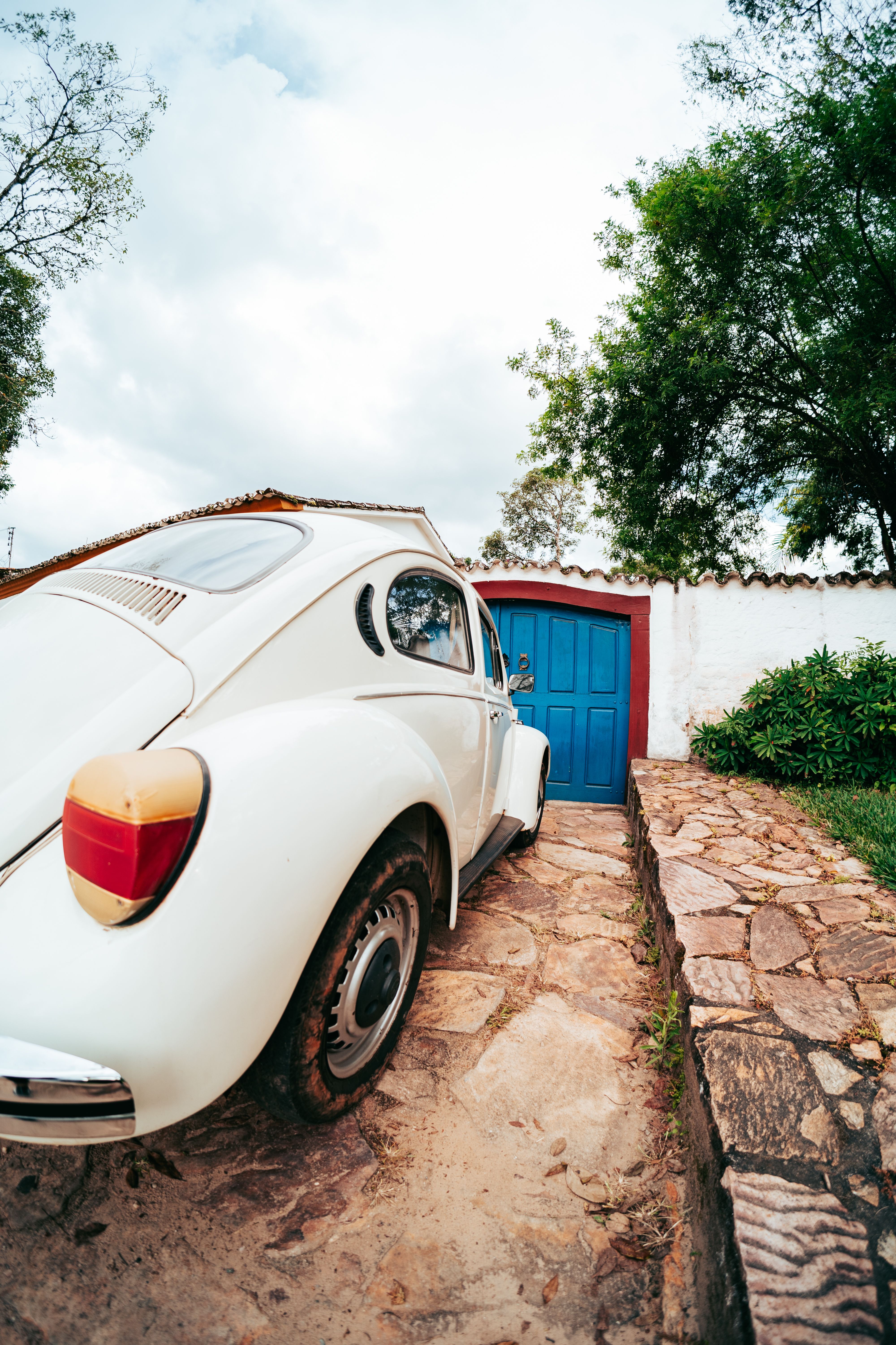 A Car on a Driveway · Free Stock Photo