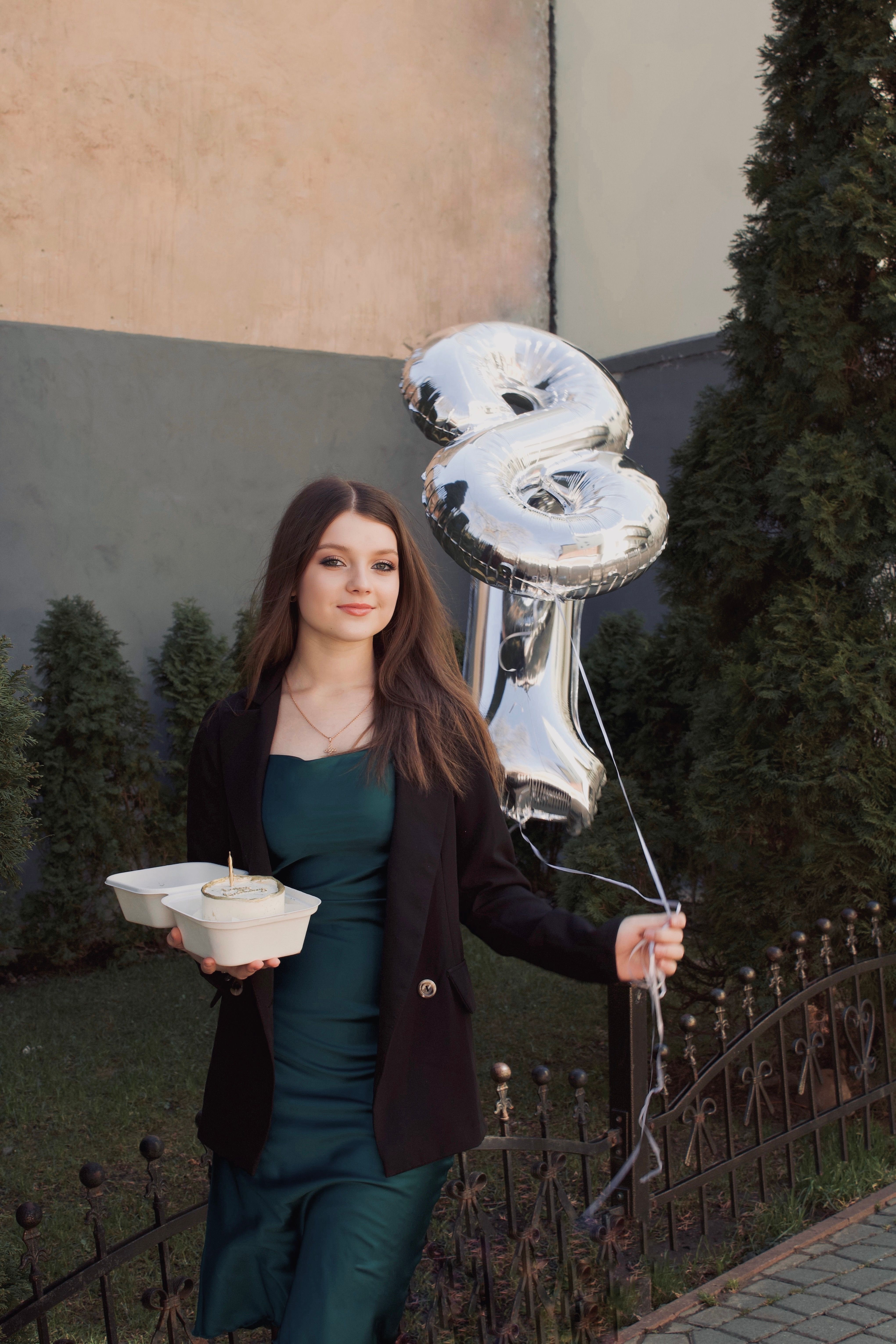 Elegant Teenage Boy in White Shirt with Birthday Balloons · Free Stock ...