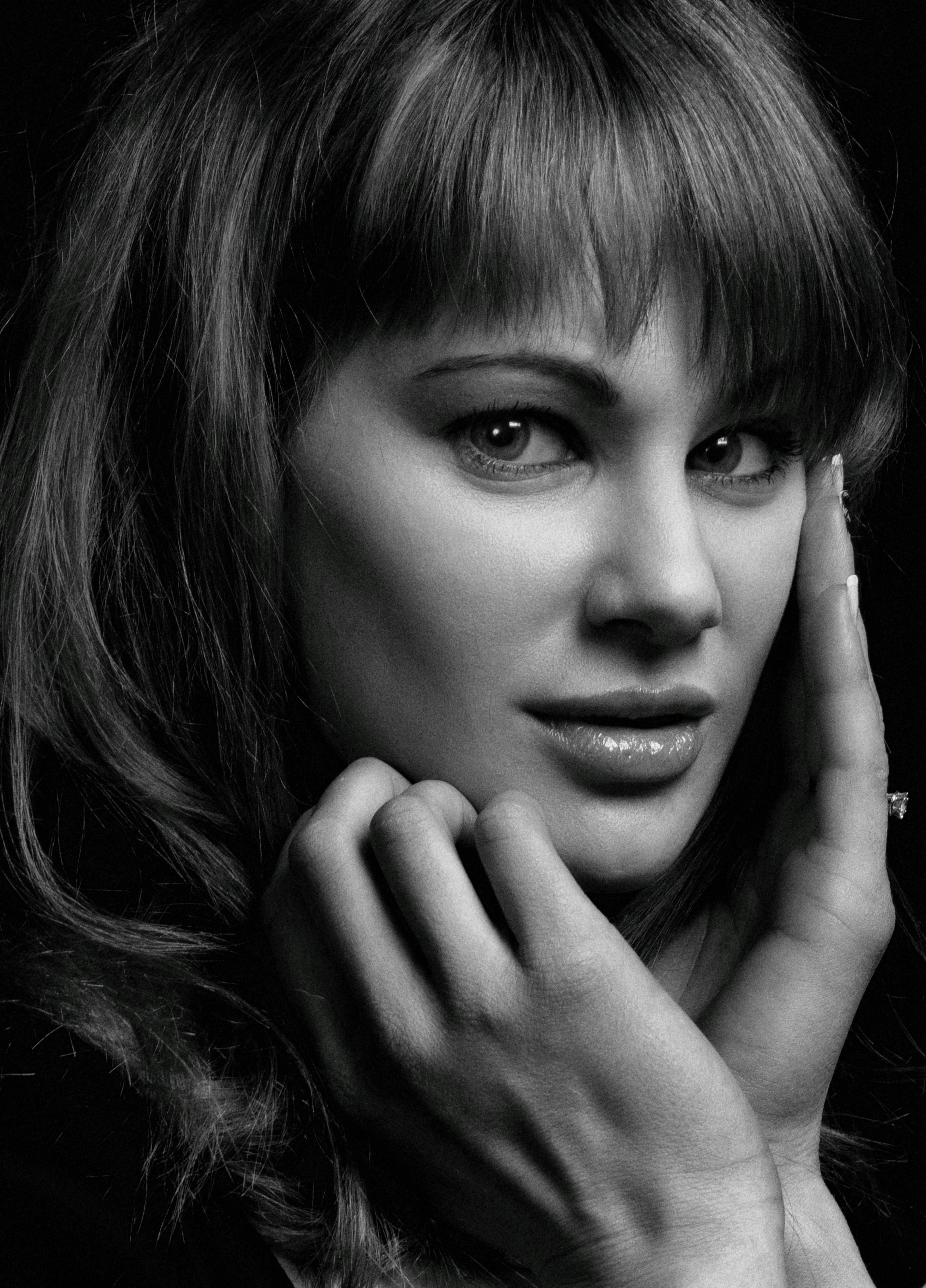 Black and White Portrait of Model · Free Stock Photo