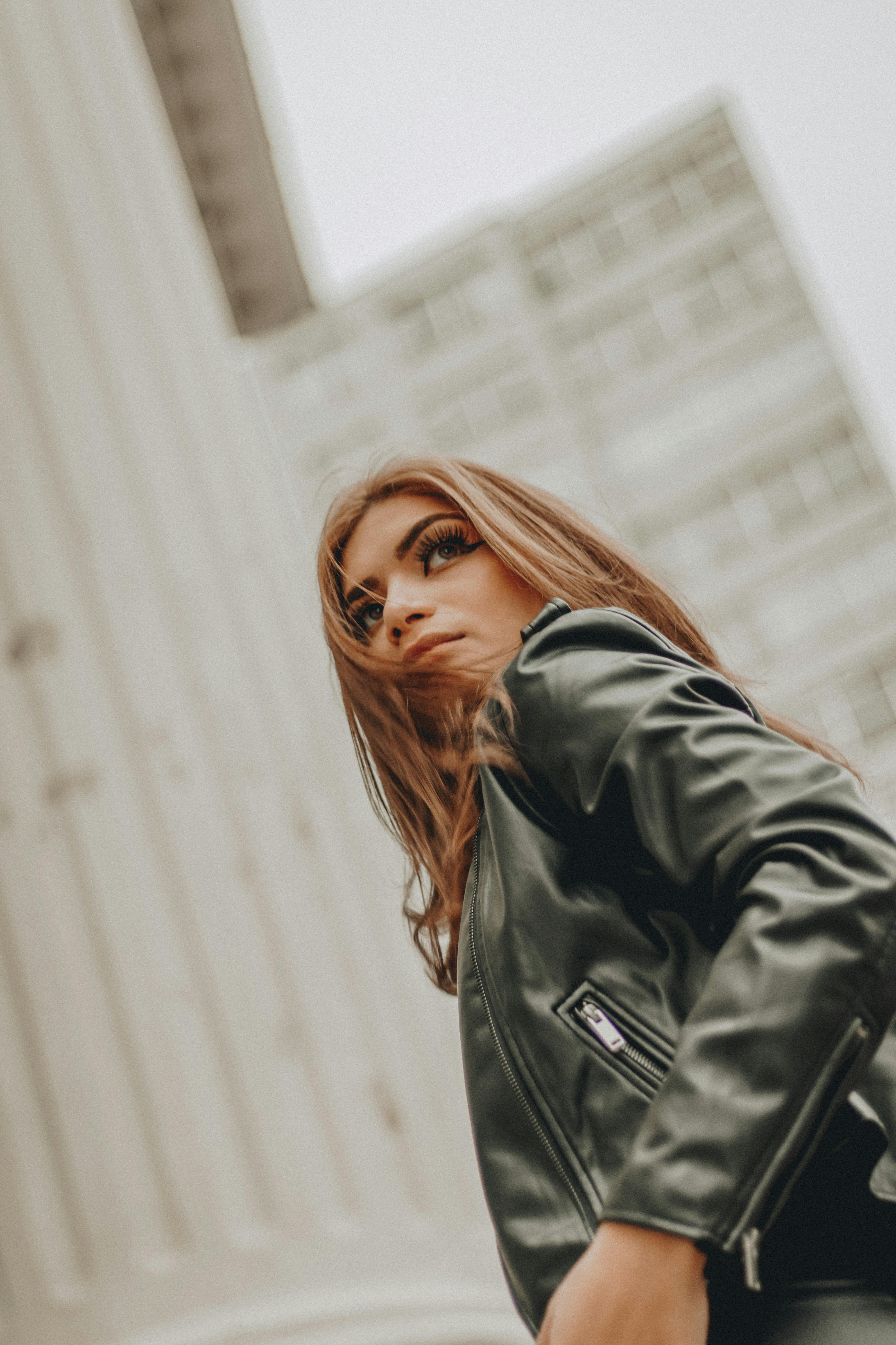 Model in Leather Jacket · Free Stock Photo