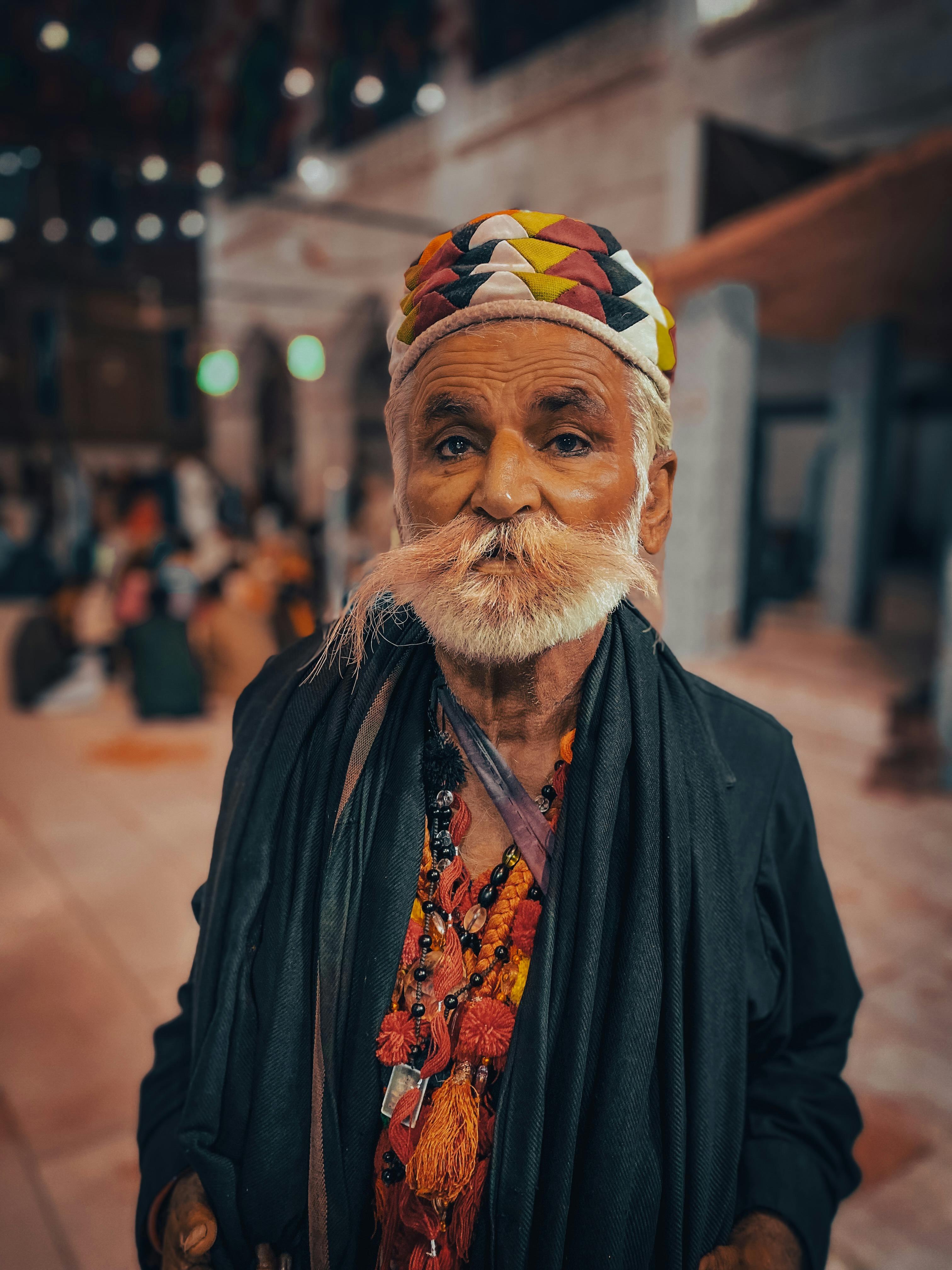 Men with Big Gray Moustache · Free Stock Photo