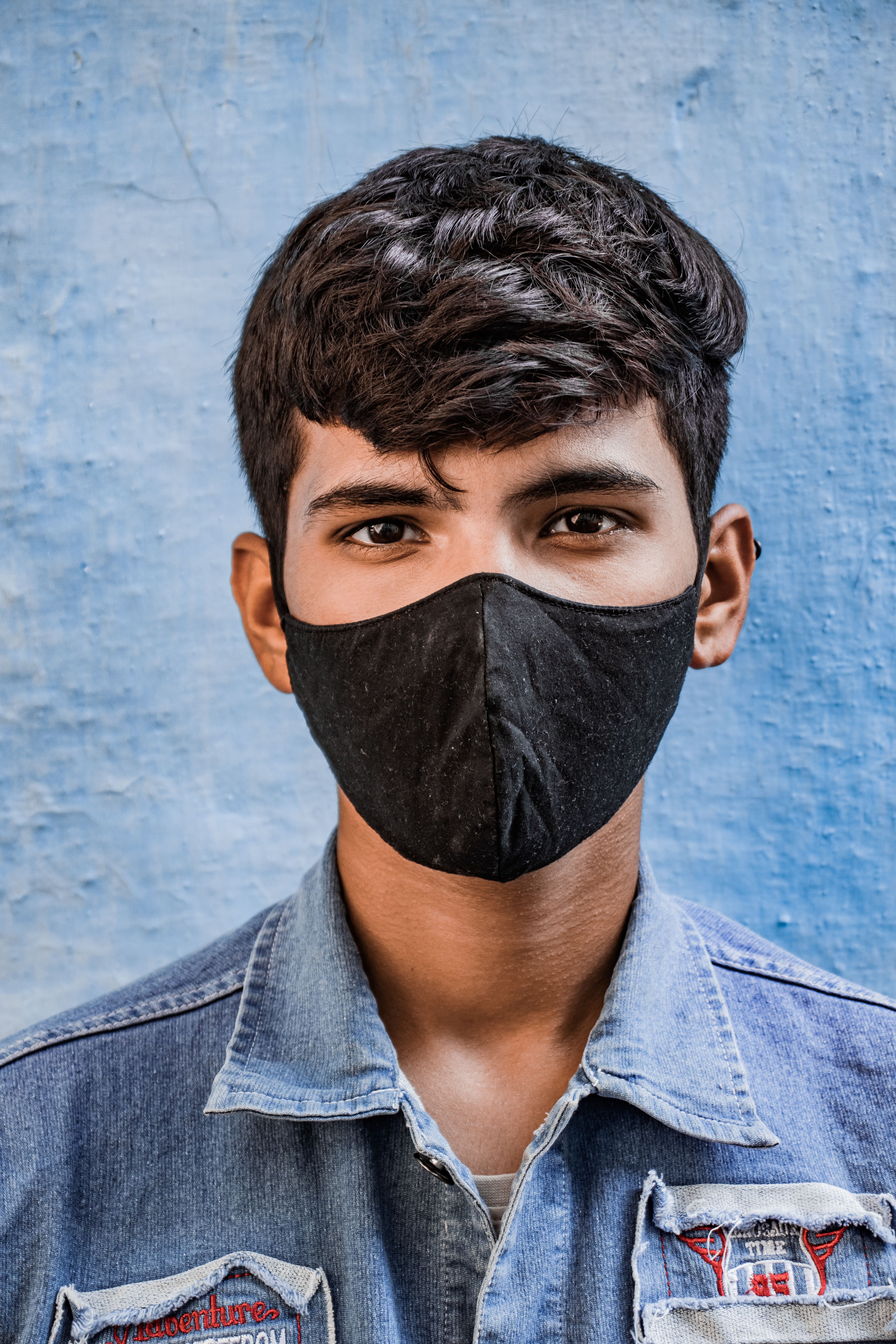 Portrait of a Boy Wearing a Face Mask · Free Stock Photo