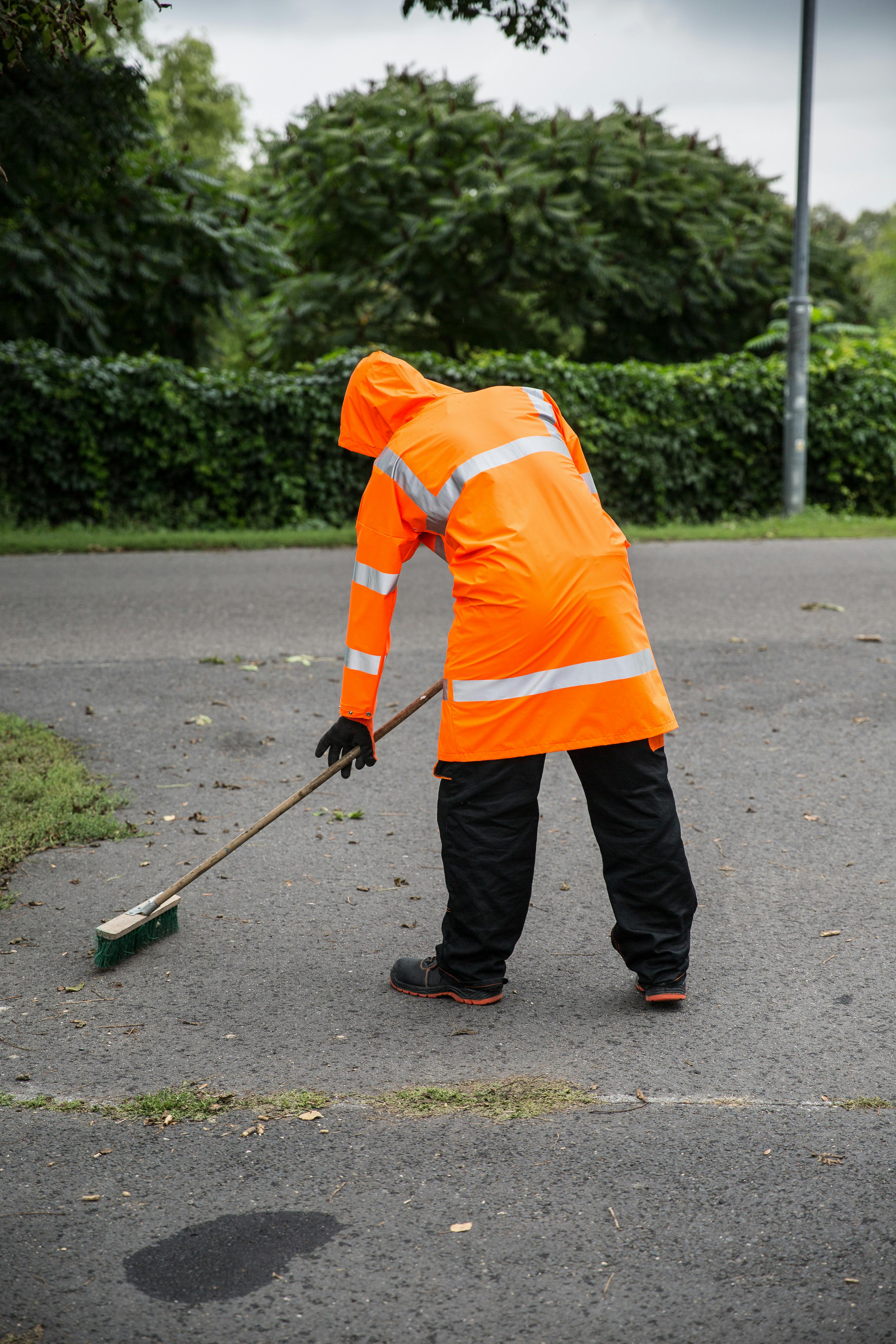 Street Sweeper Wearing Reflective Clothing · Free Stock Photo