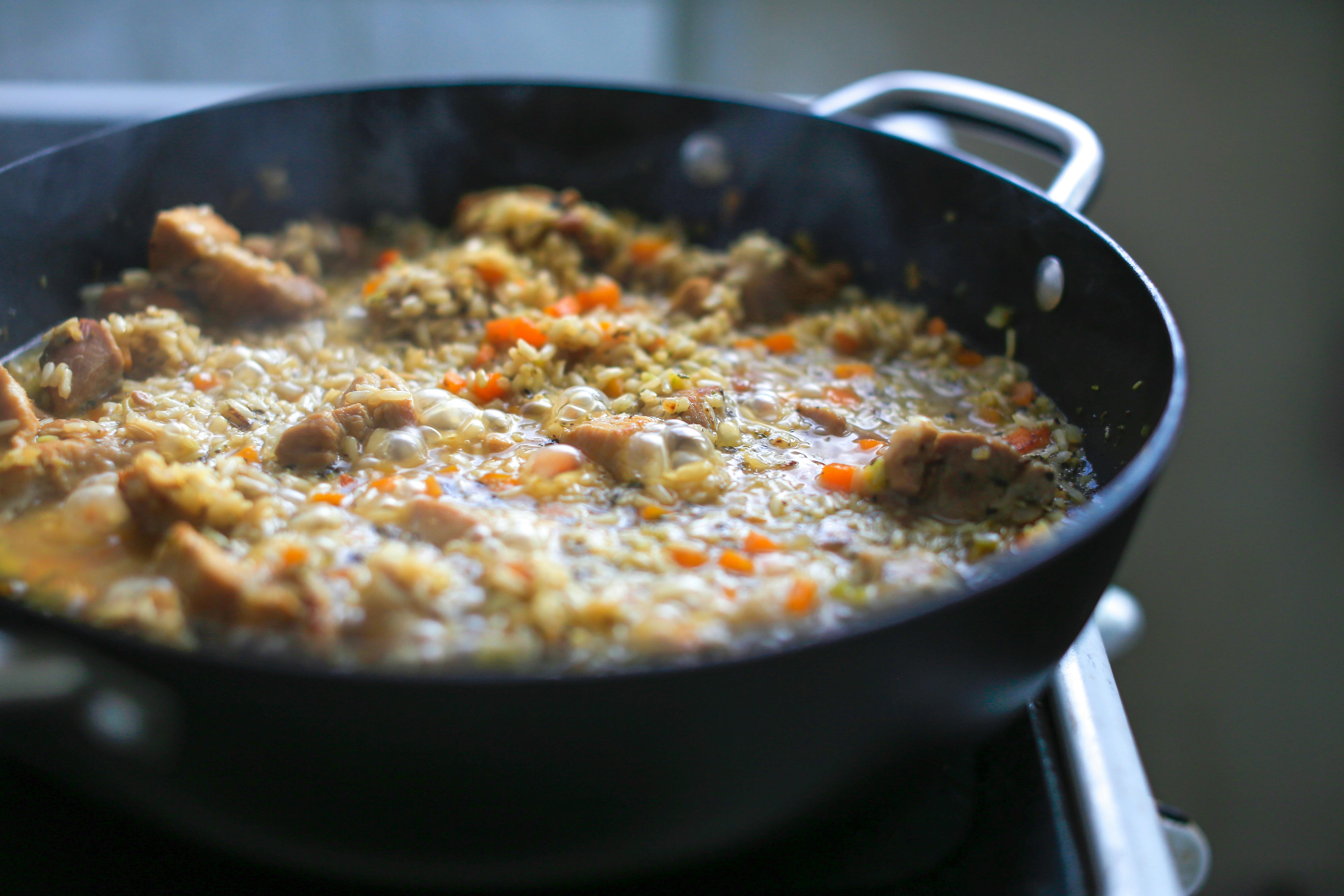Closeup of a Meat Dish Being Cooked in a Pot · Free Stock Photo
