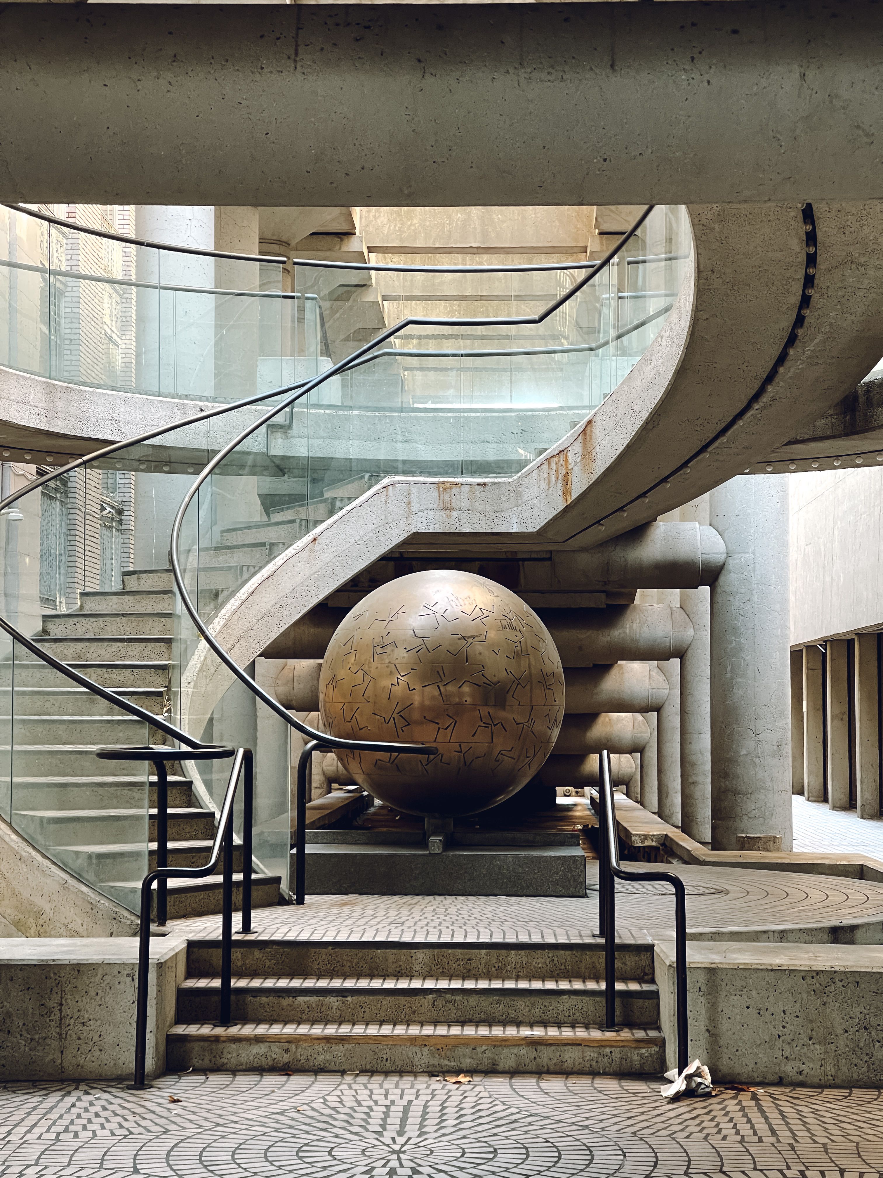 Sculpture Decorating Steps in City · Free Stock Photo