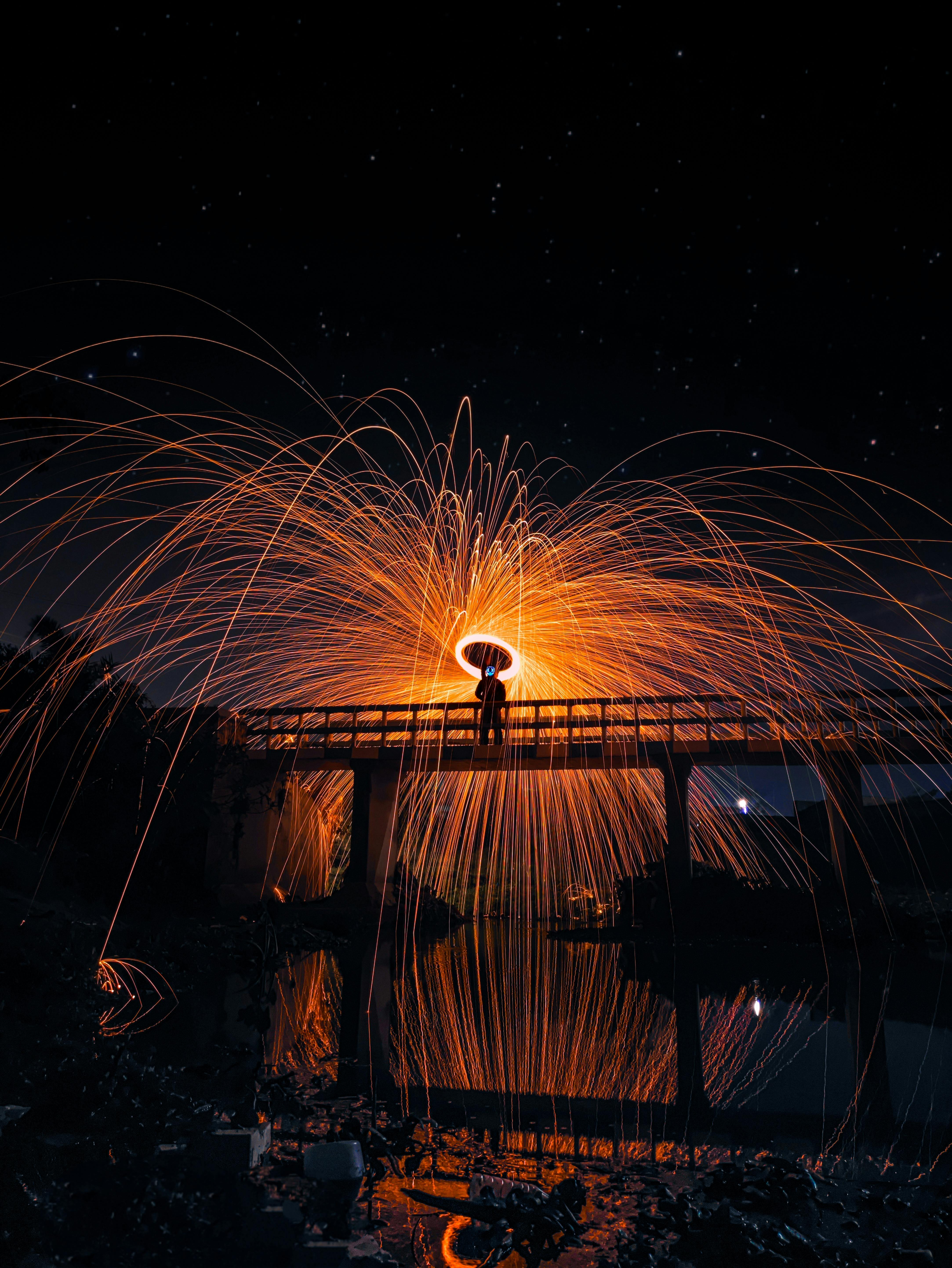 Long Exposure Light Painting · Free Stock Photo