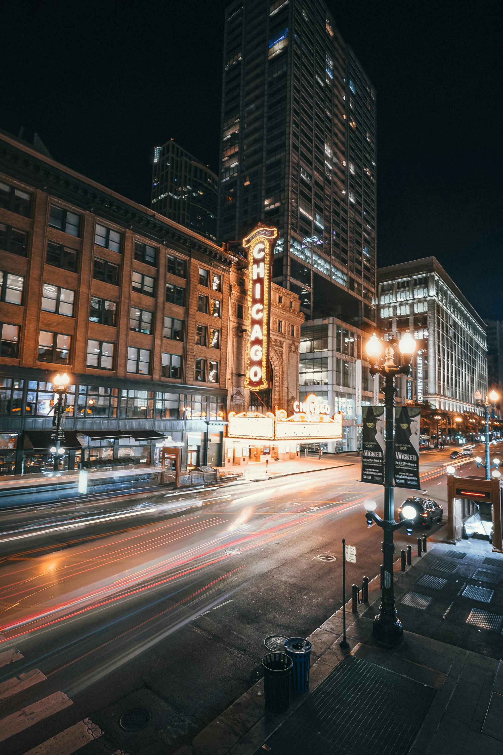Neon Flower Shop Sign at Night in Chicago · Free Stock Photo