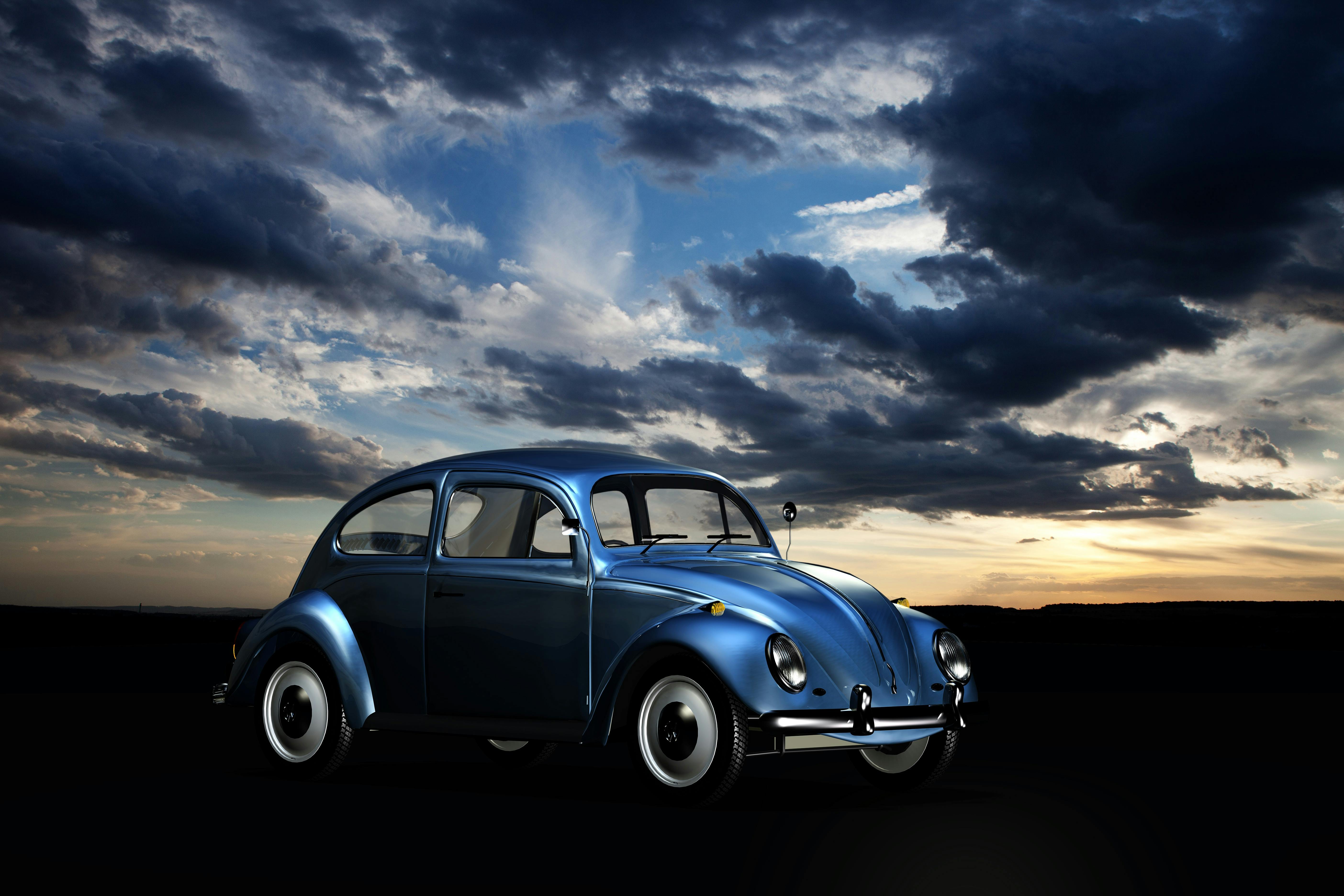 Beige Volkswagen Beetle · Free Stock Photo