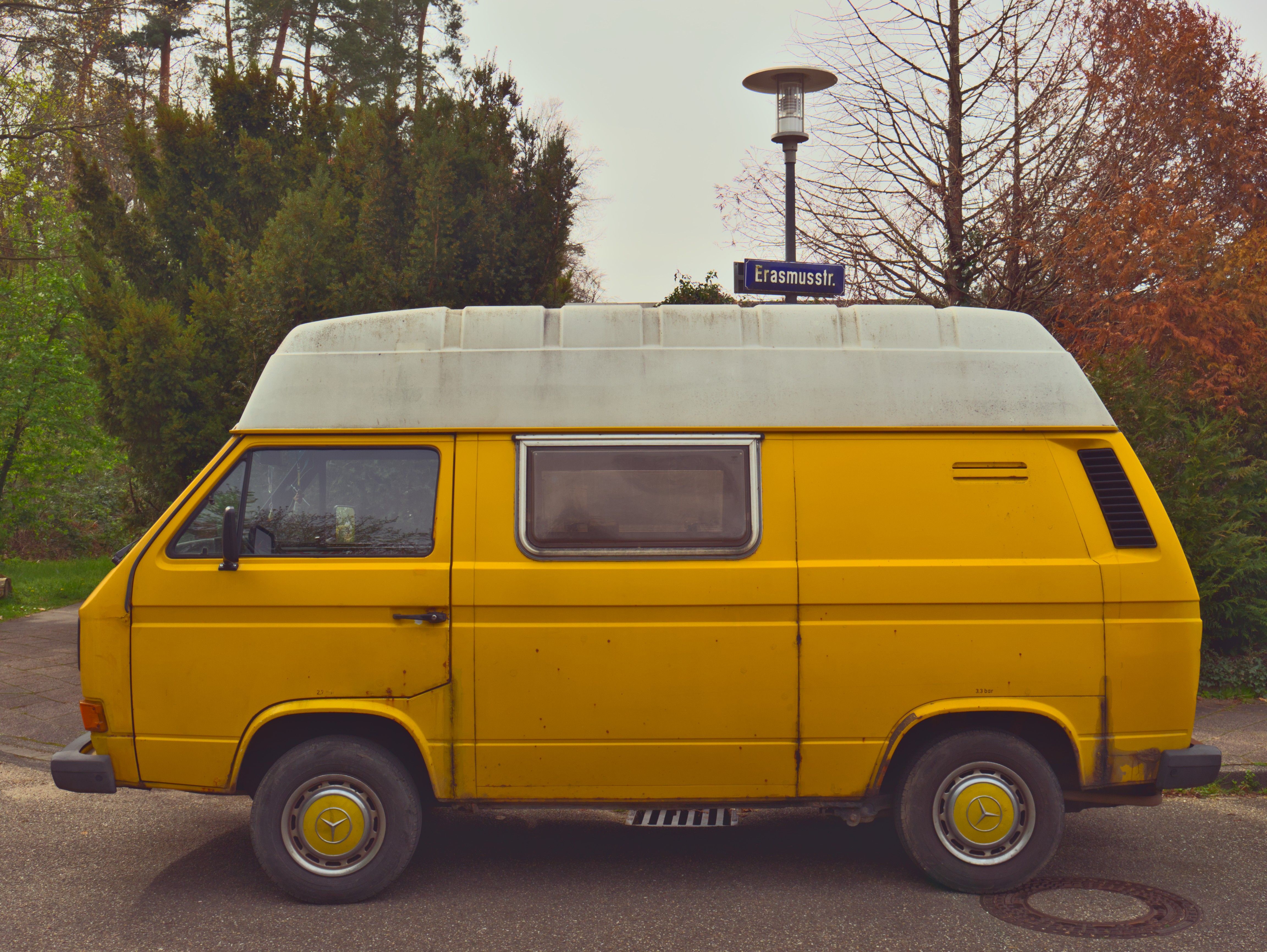 Vintage, Yellow Van · Free Stock Photo