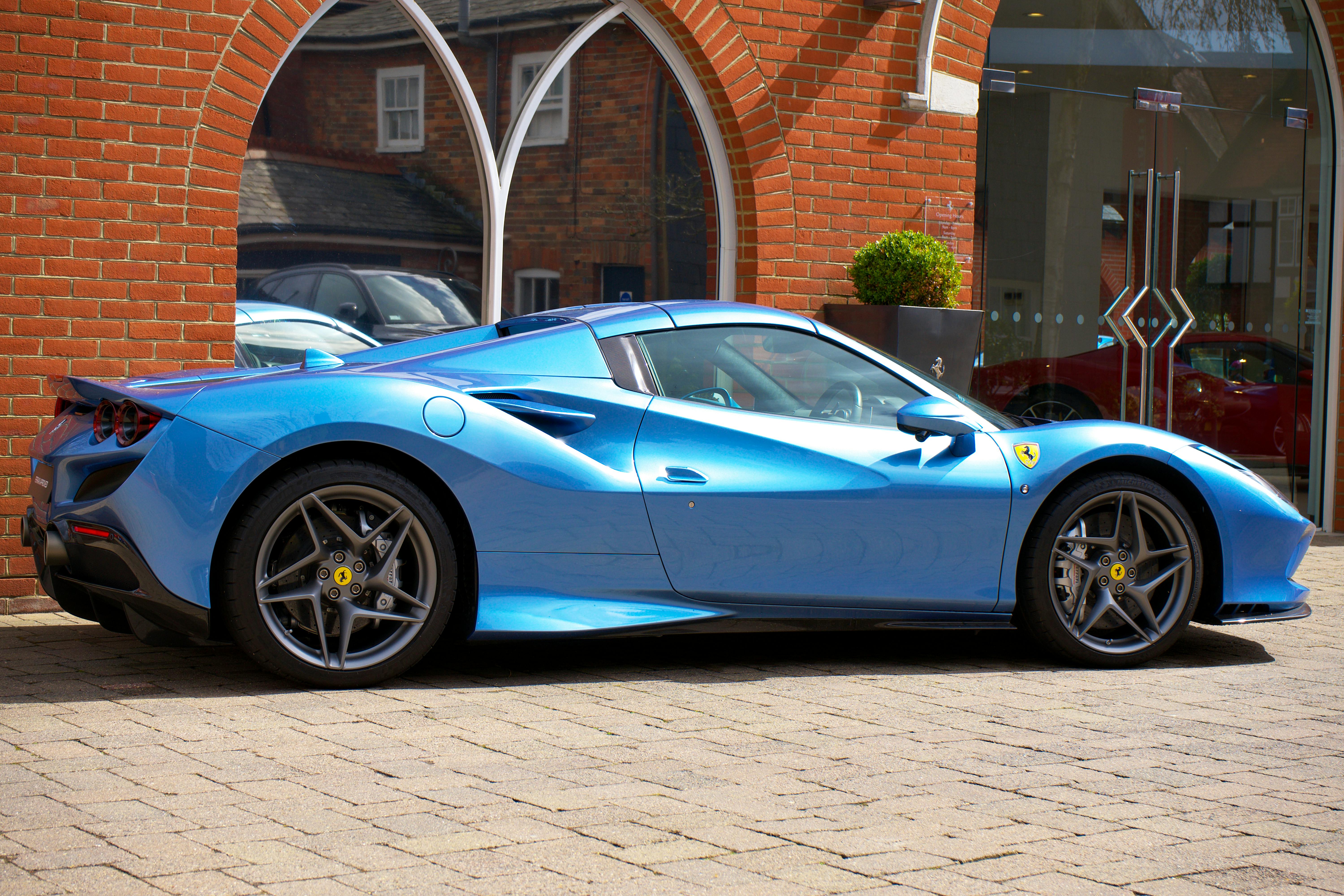 Blue Ferrari F8 · Free Stock Photo