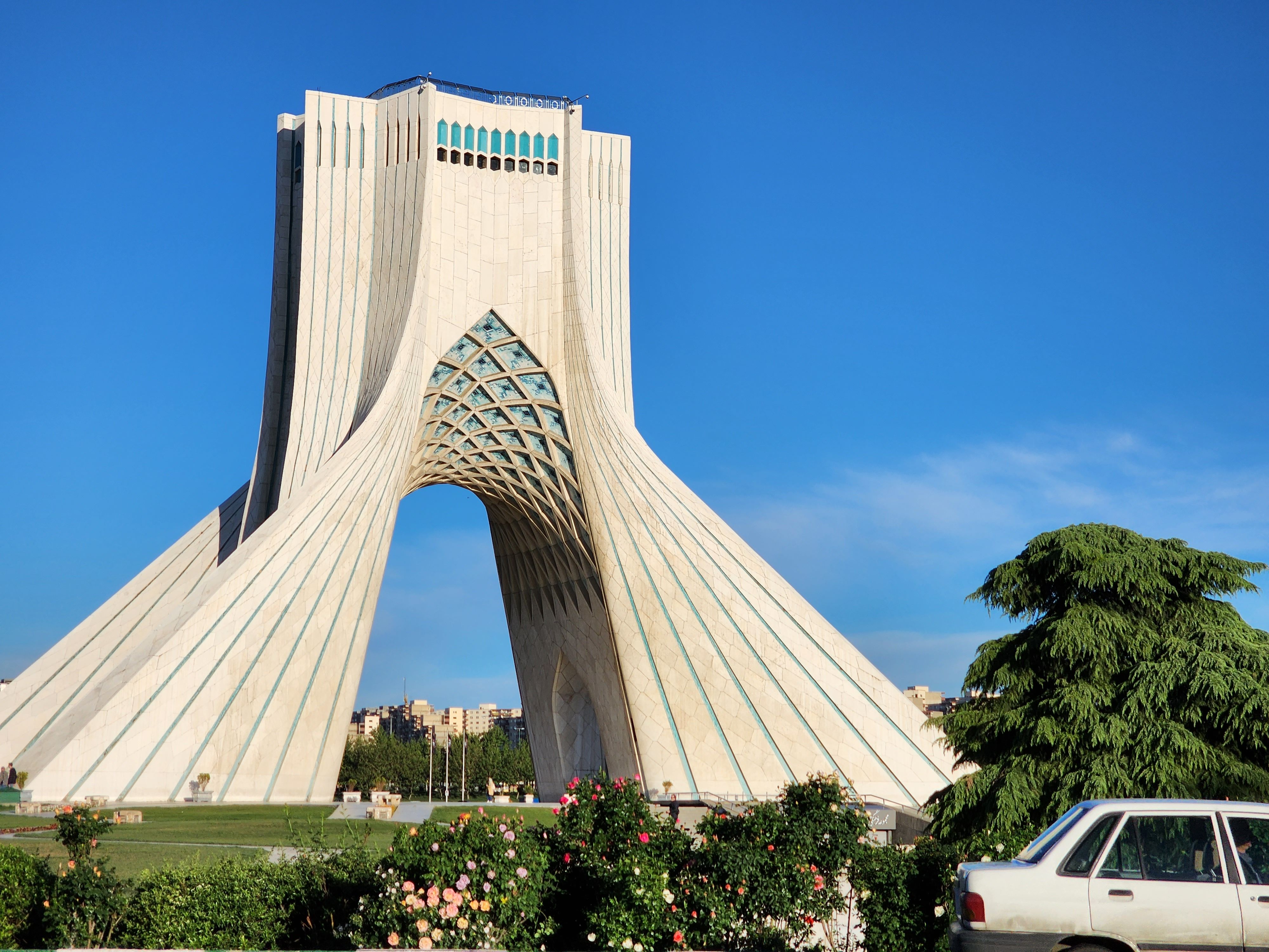 Low Angle Shot of Azadi Tower in Iran · Free Stock Photo
