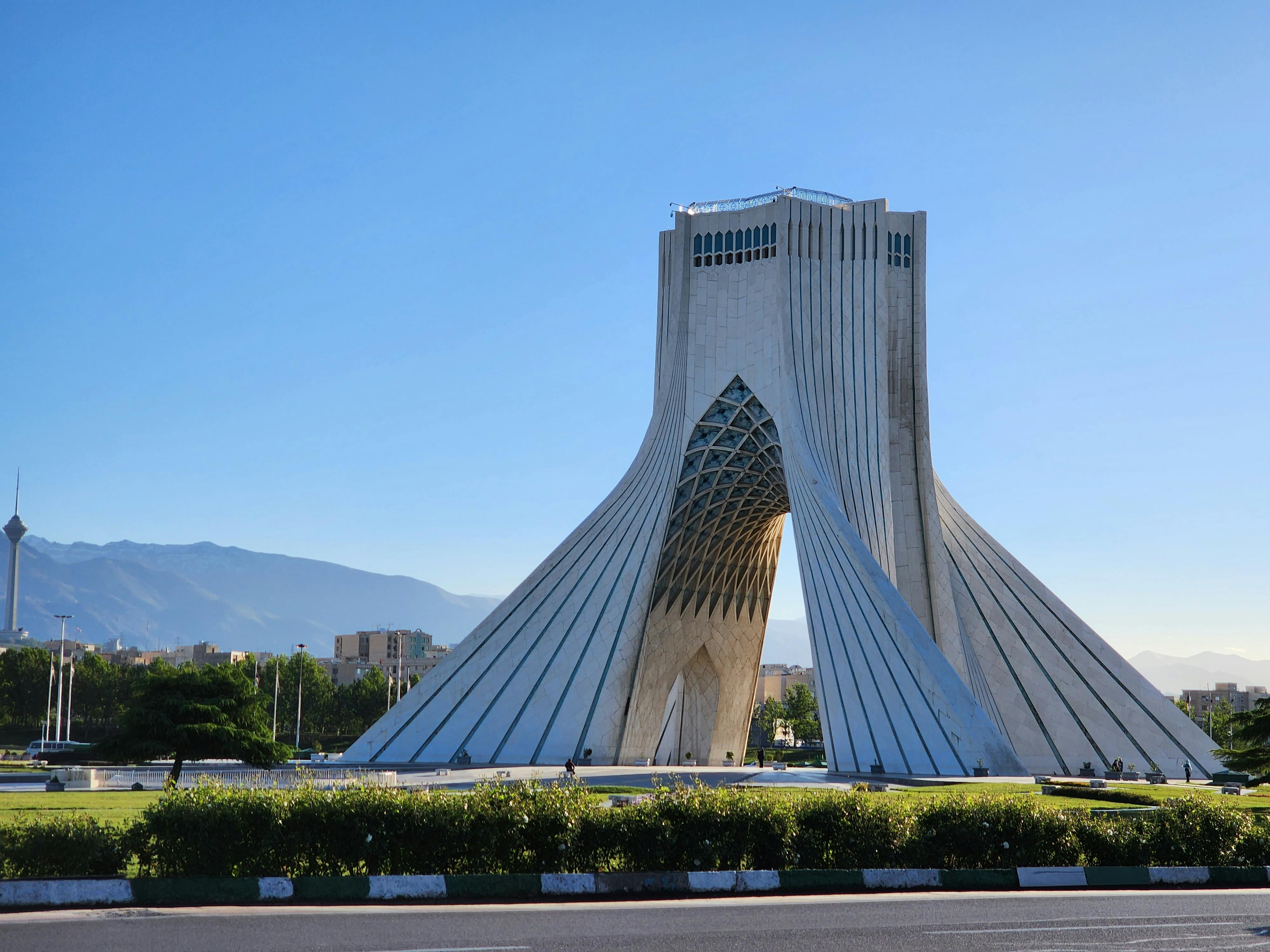 Low Angle Shot of Azadi Tower in Iran · Free Stock Photo