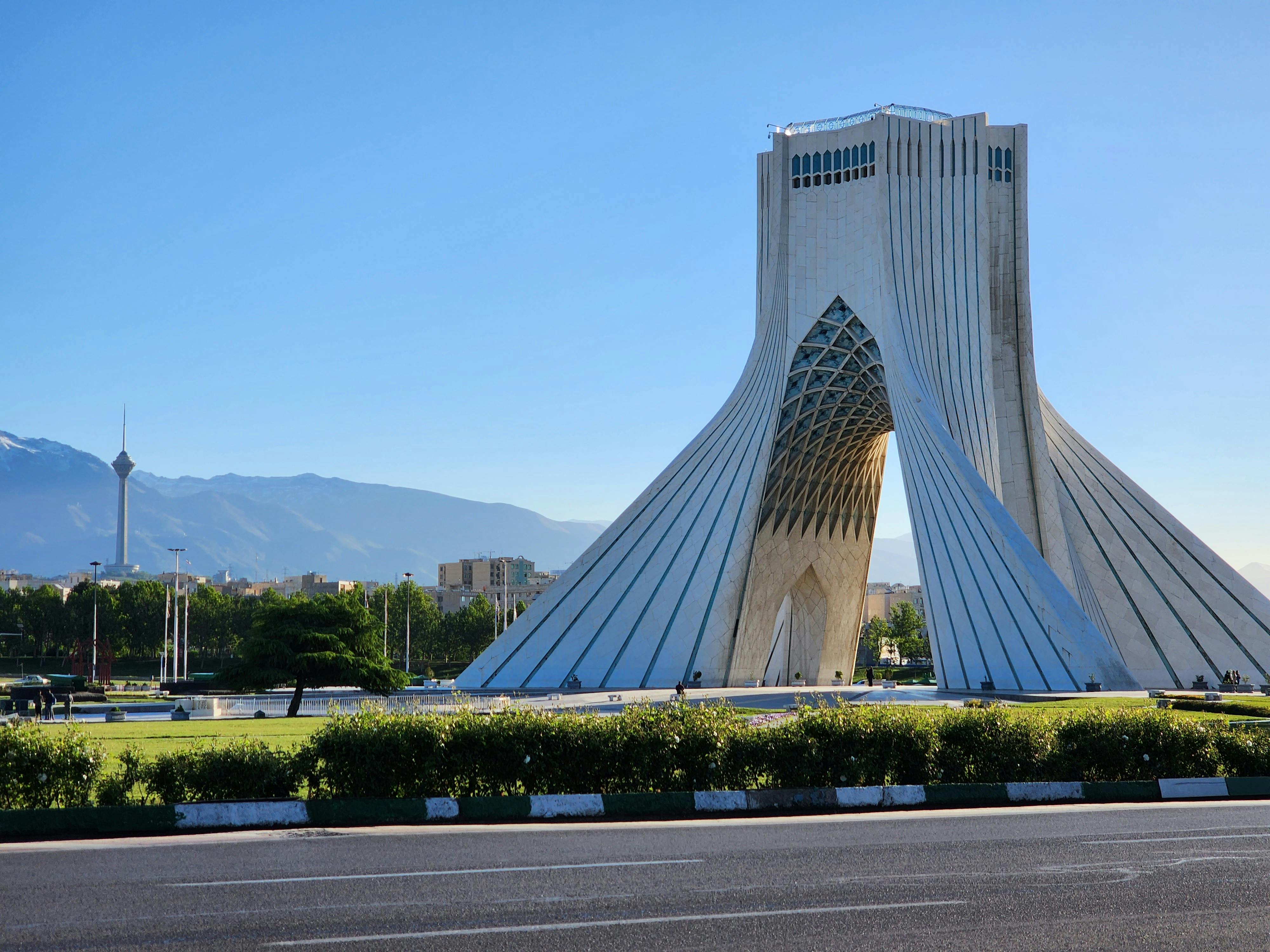 Low Angle Shot of Azadi Tower in Iran · Free Stock Photo