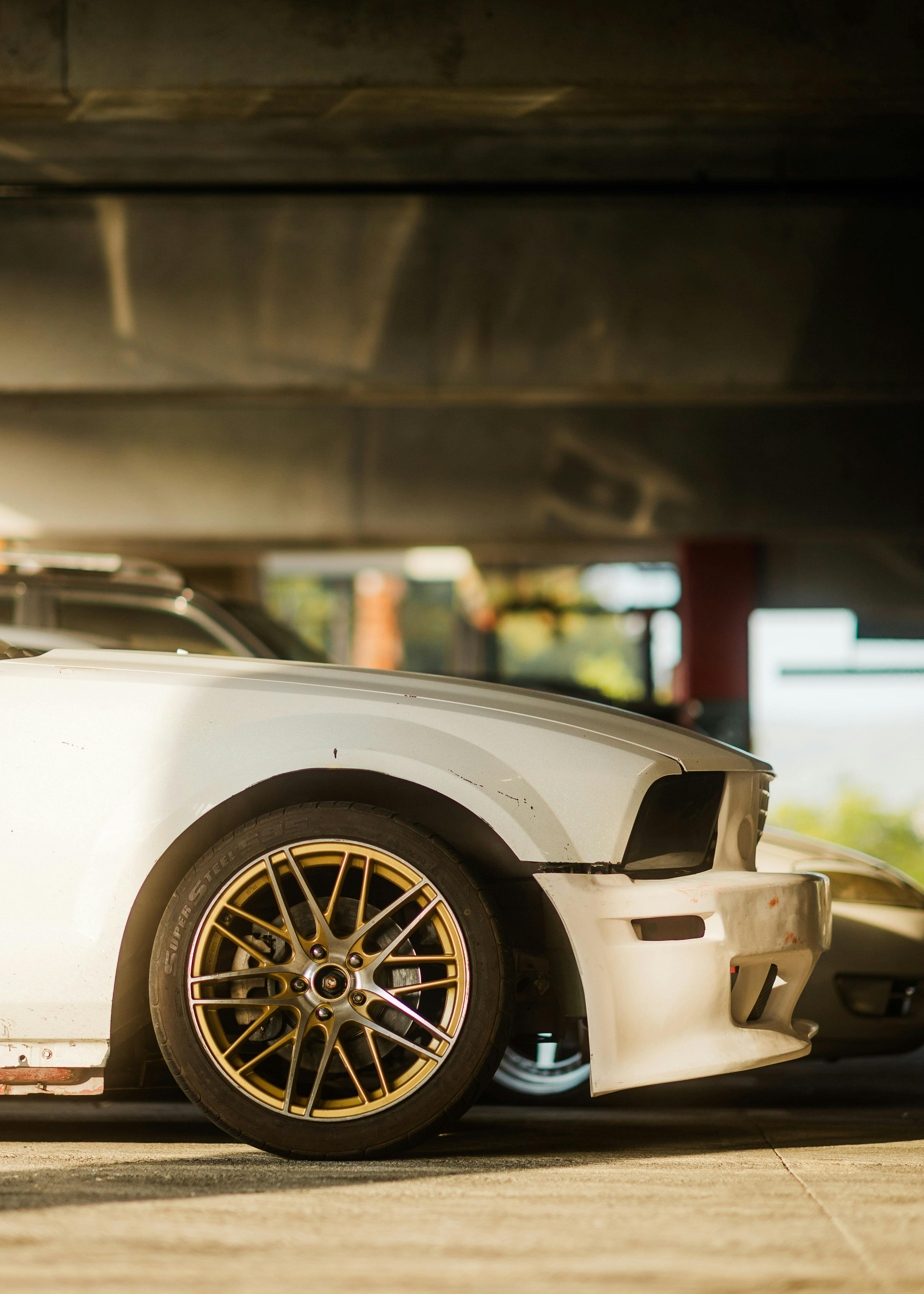 Close up of White Car · Free Stock Photo