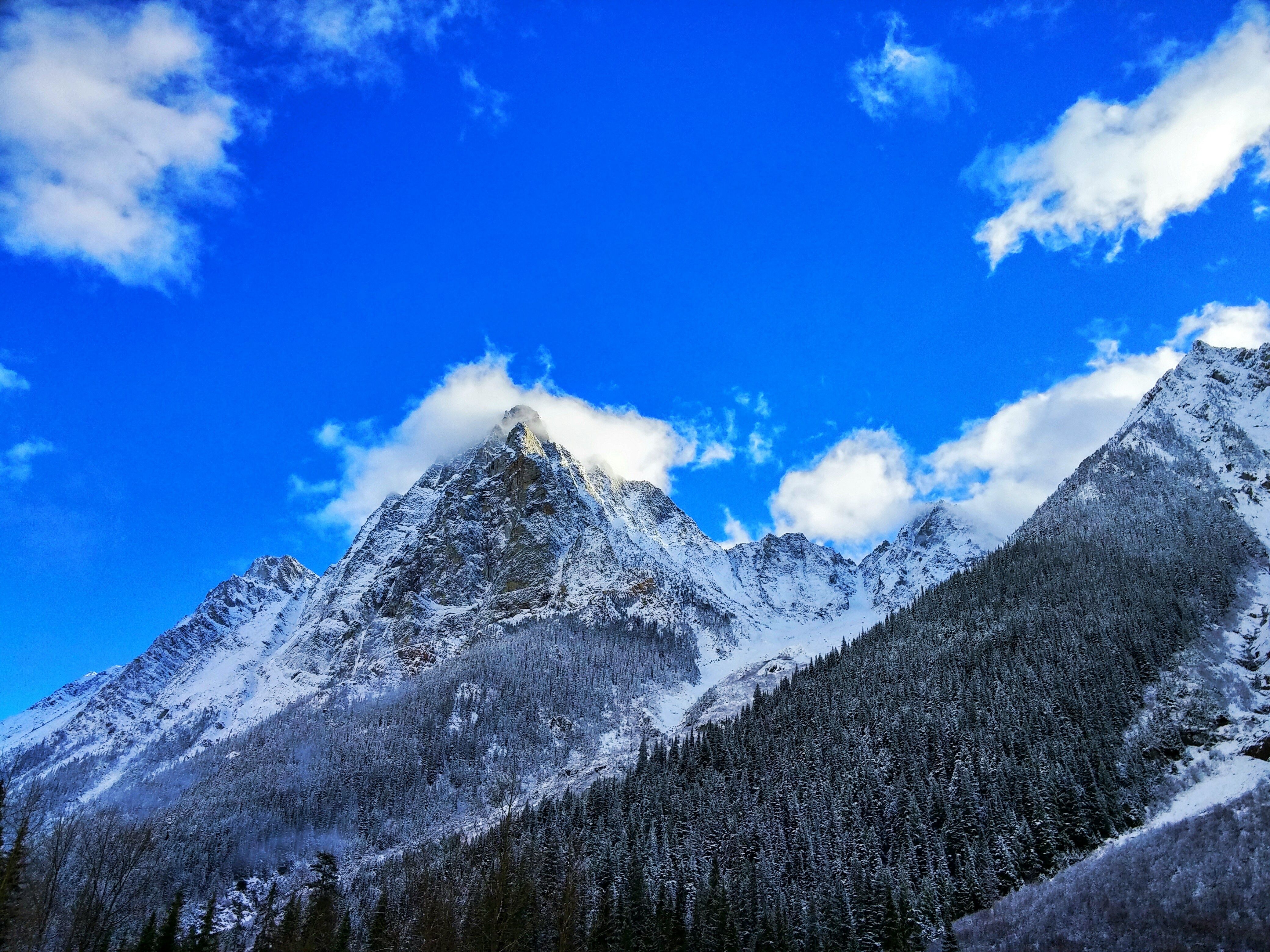Scenic View of Snowcapped Mountains Against Sky · Free Stock Photo