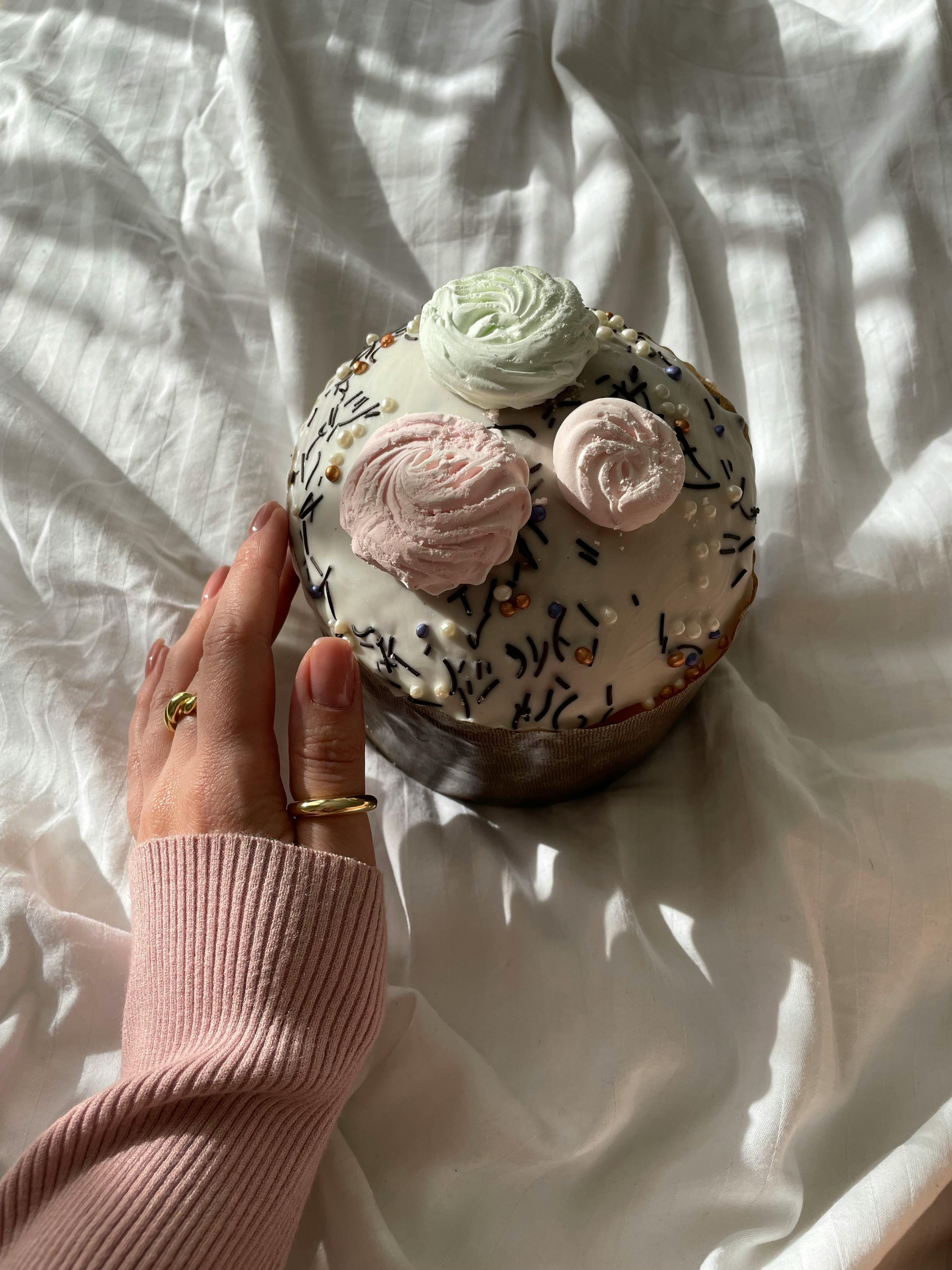 Woman Hand over Sweet Cake · Free Stock Photo