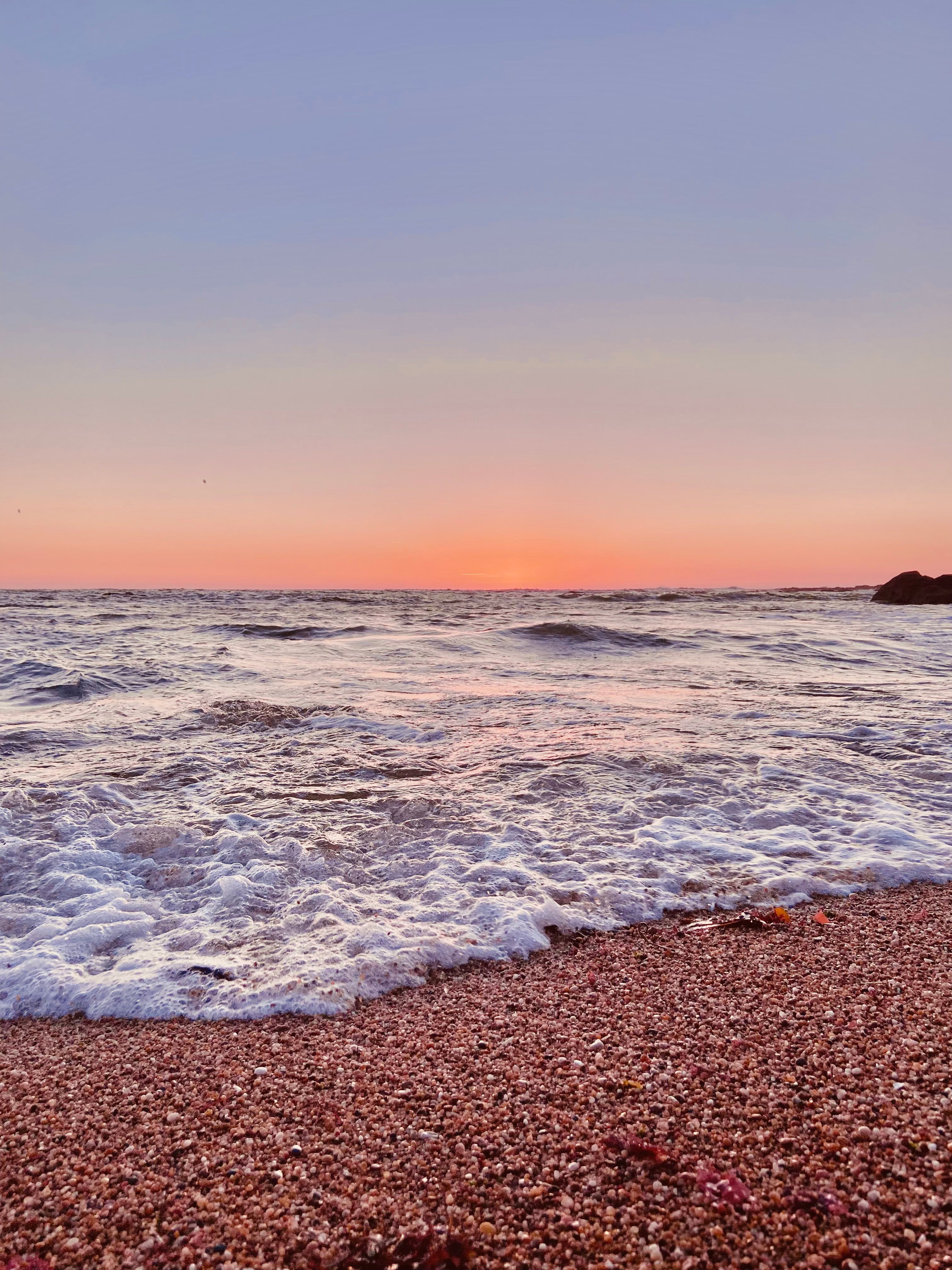 Clear Sky over Sea Shore at Sunset · Free Stock Photo