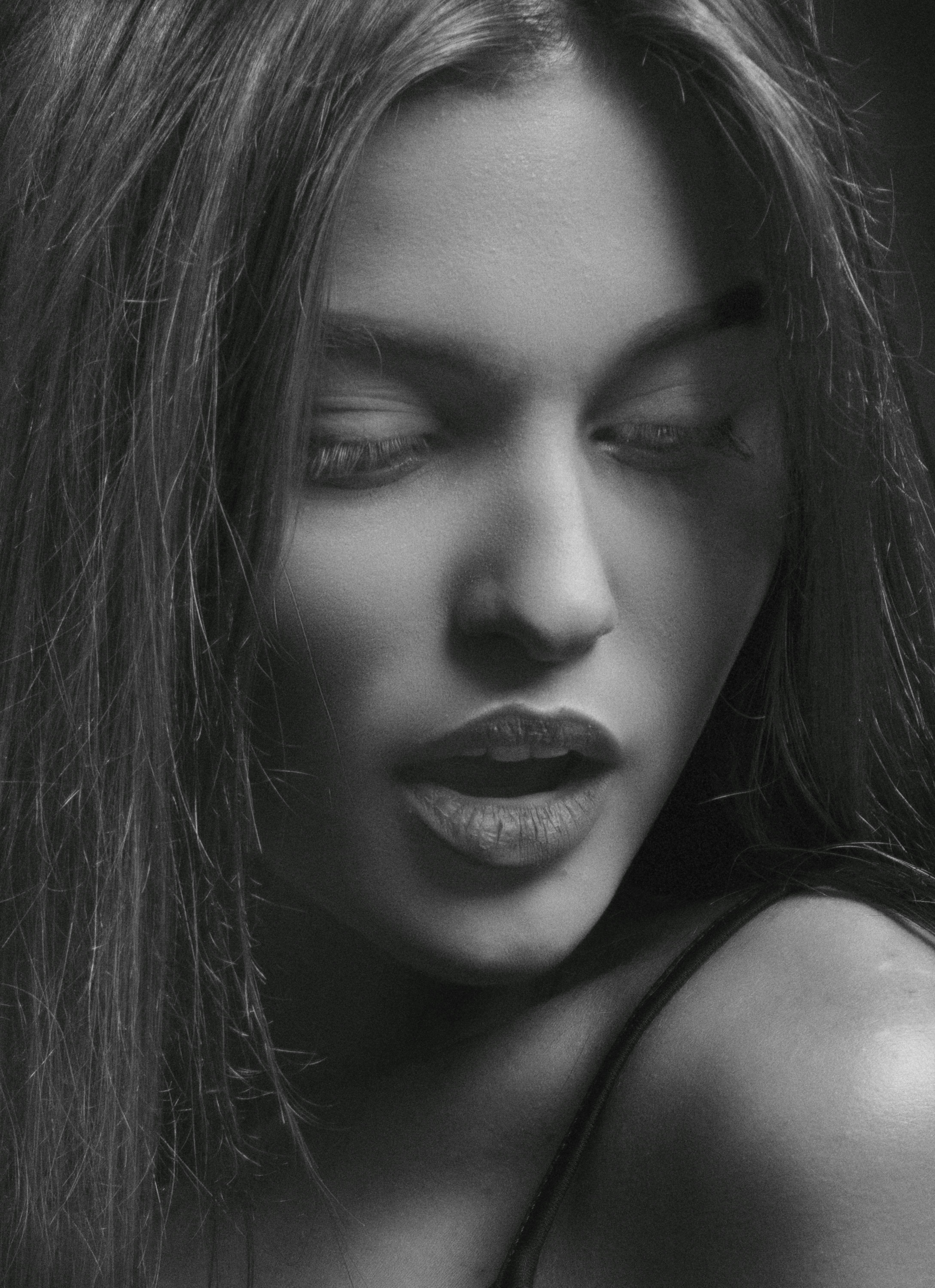 Woman Posing with Face Covered by Hair · Free Stock Photo